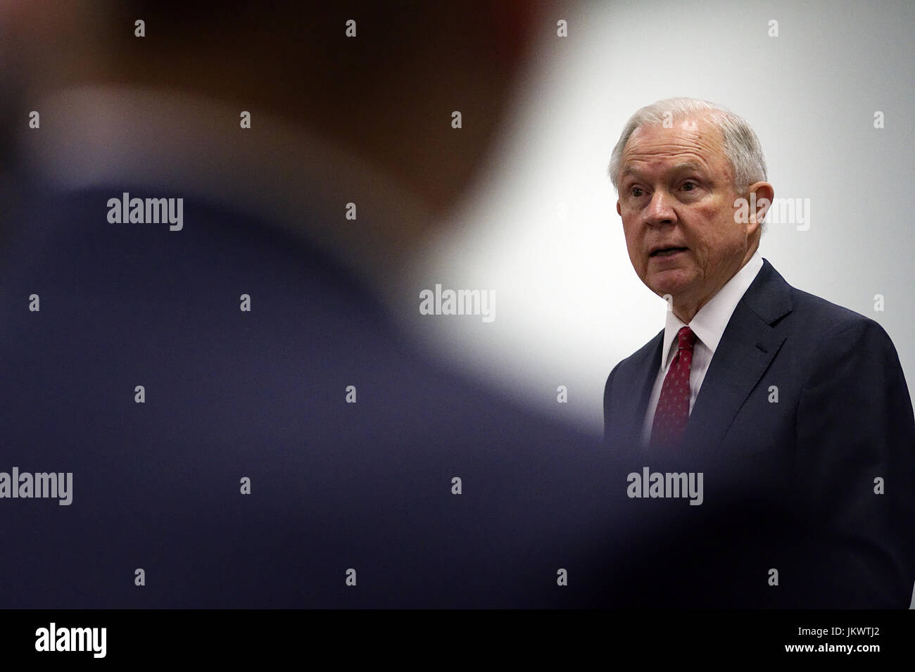 US Attorney General Jeff Sessions delivers a speech outlining the ...
