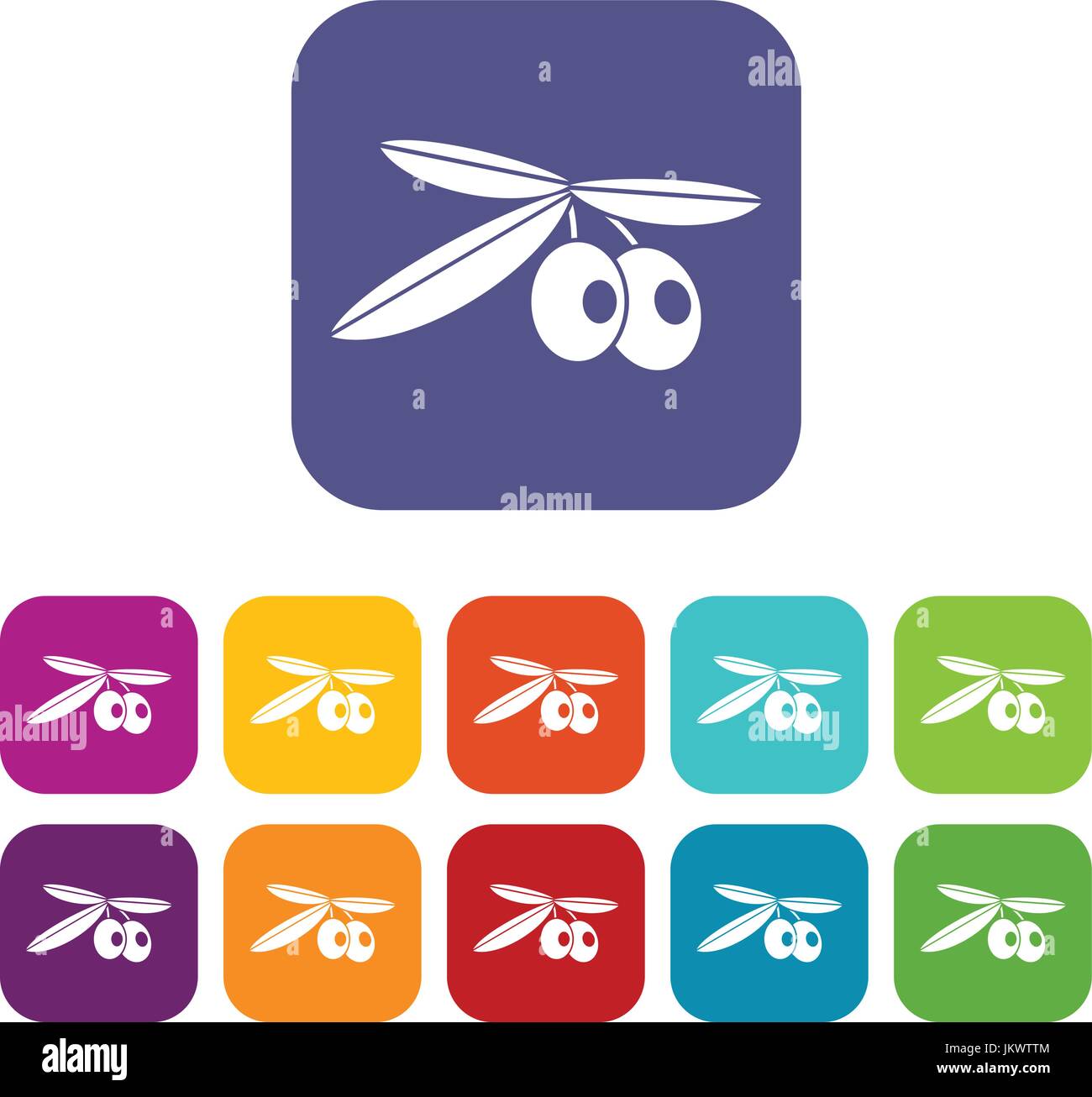 Olives icons set Stock Vector Image & Art - Alamy