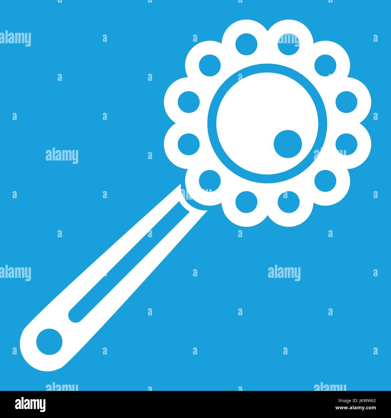 Baby rattle icon white Stock Vector Image & Art - Alamy