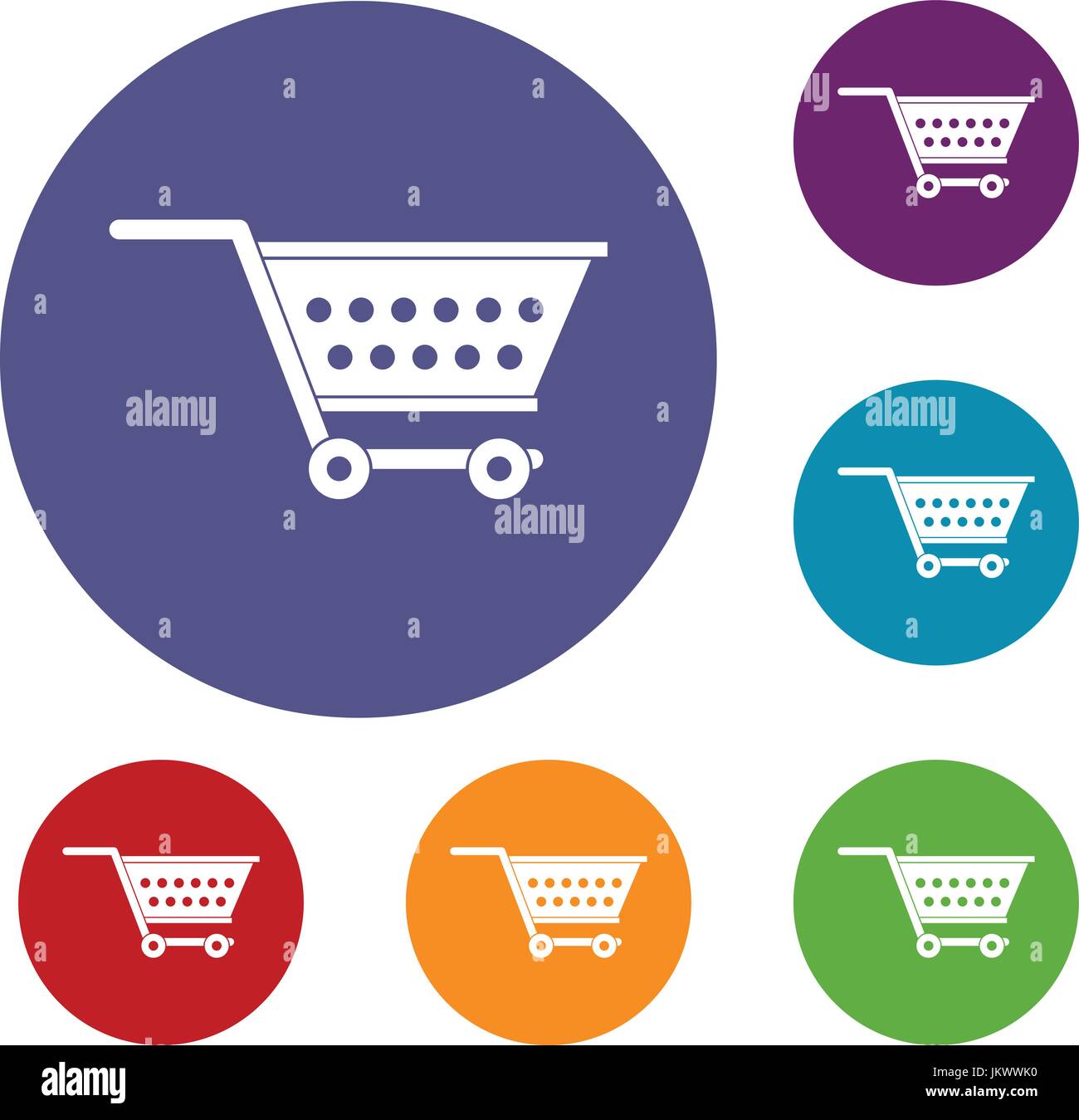 Empty supermarket cart icons set Stock Vector Image & Art - Alamy