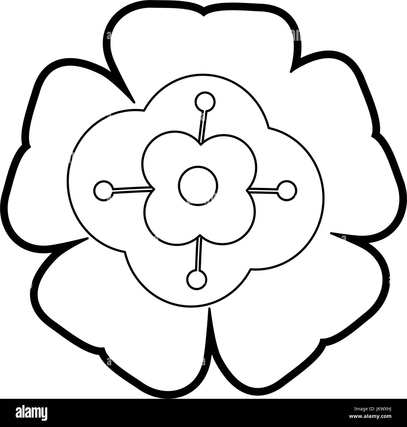 single paint flower icon image Stock Vector Image & Art - Alamy