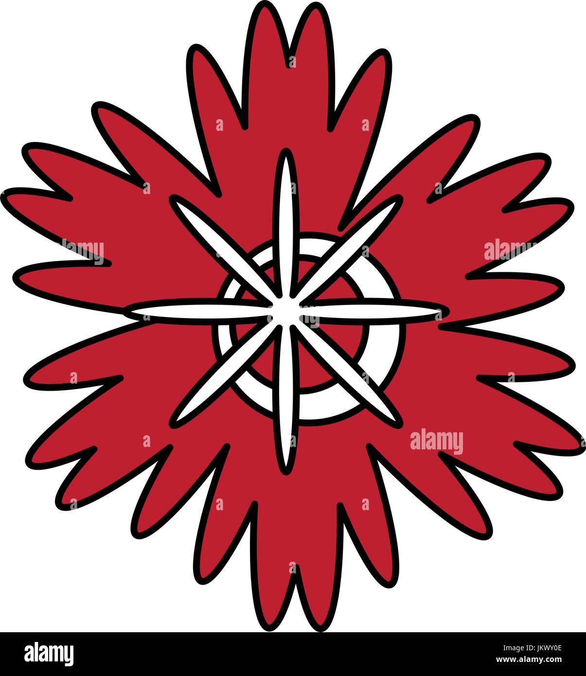 single red flower icon image Stock Vector Image & Art - Alamy