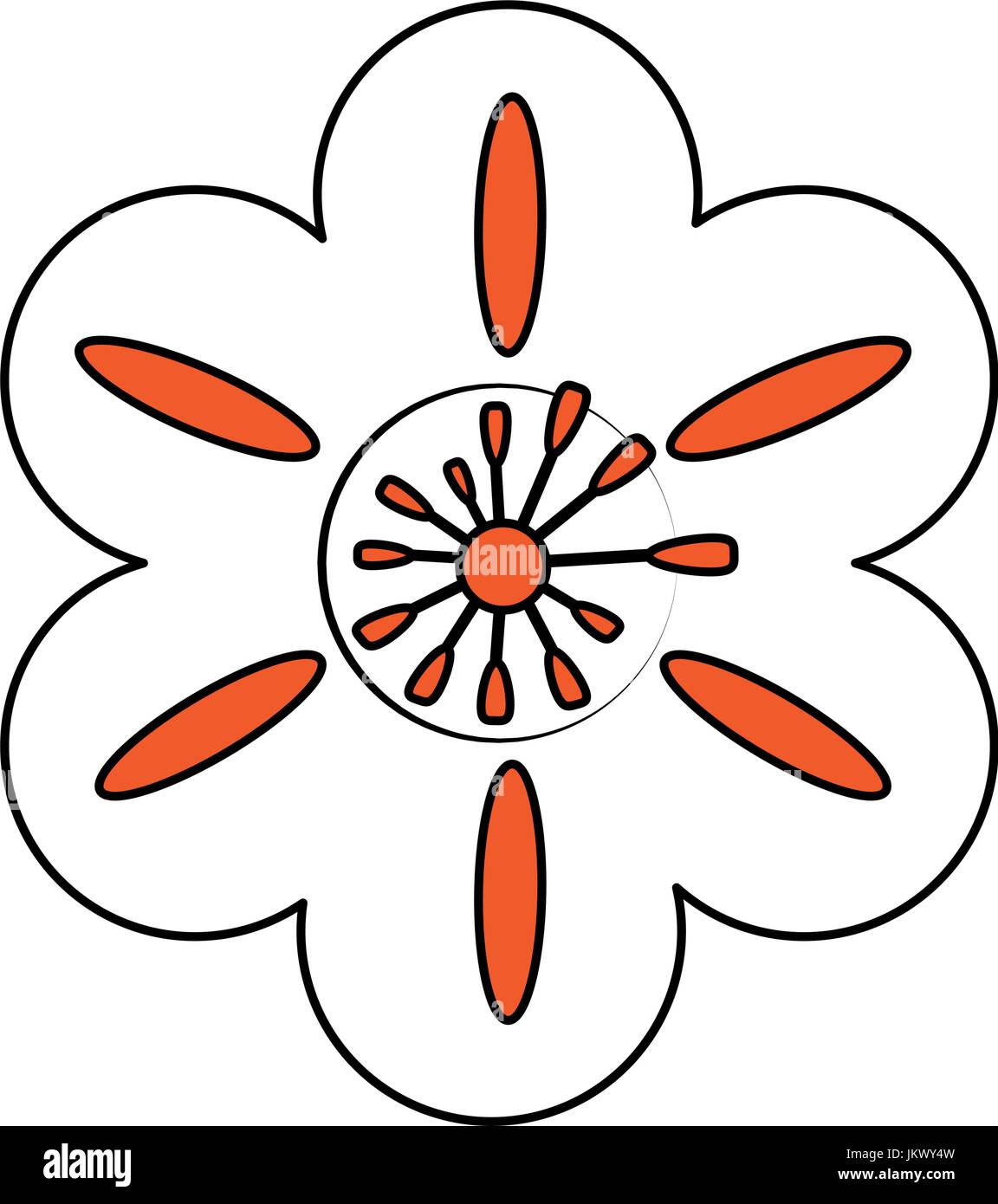 single orange flower icon image Stock Vector Image & Art - Alamy