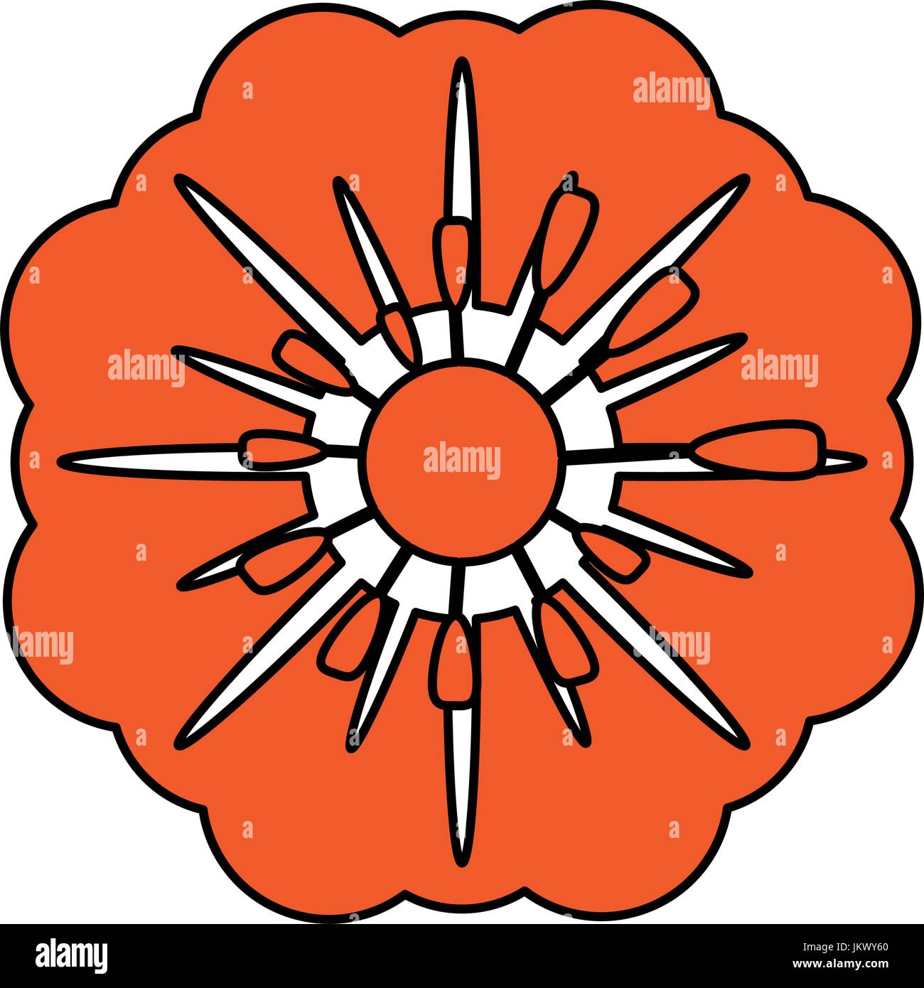 single orange flower icon image Stock Vector Image & Art - Alamy