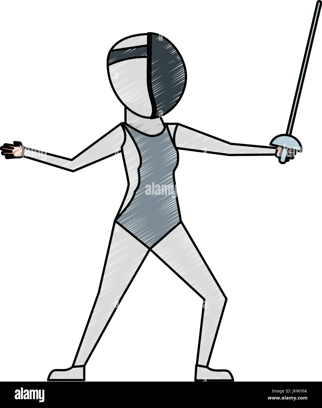 fencer vector illustration Stock Vector Image & Art - Alamy