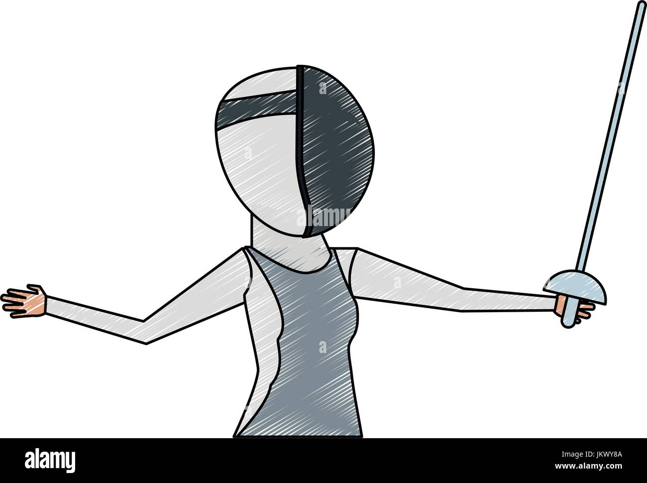 fencer vector illustration Stock Vector Image & Art - Alamy