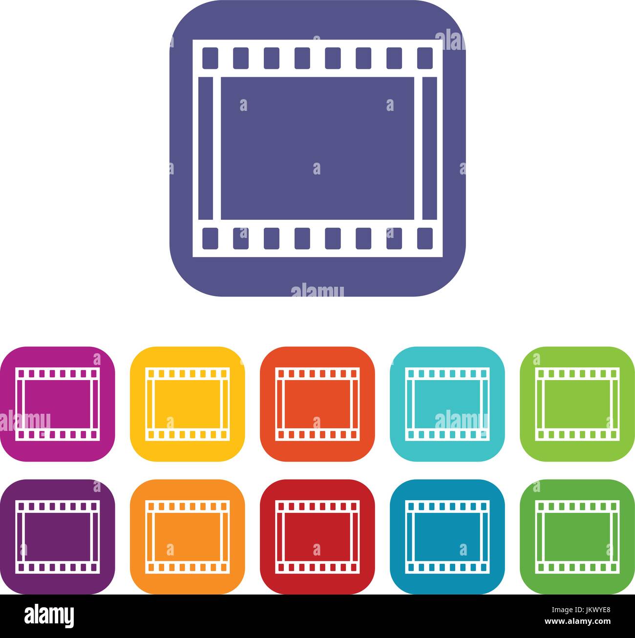 Film with frames movie icons set Stock Vector Image & Art - Alamy