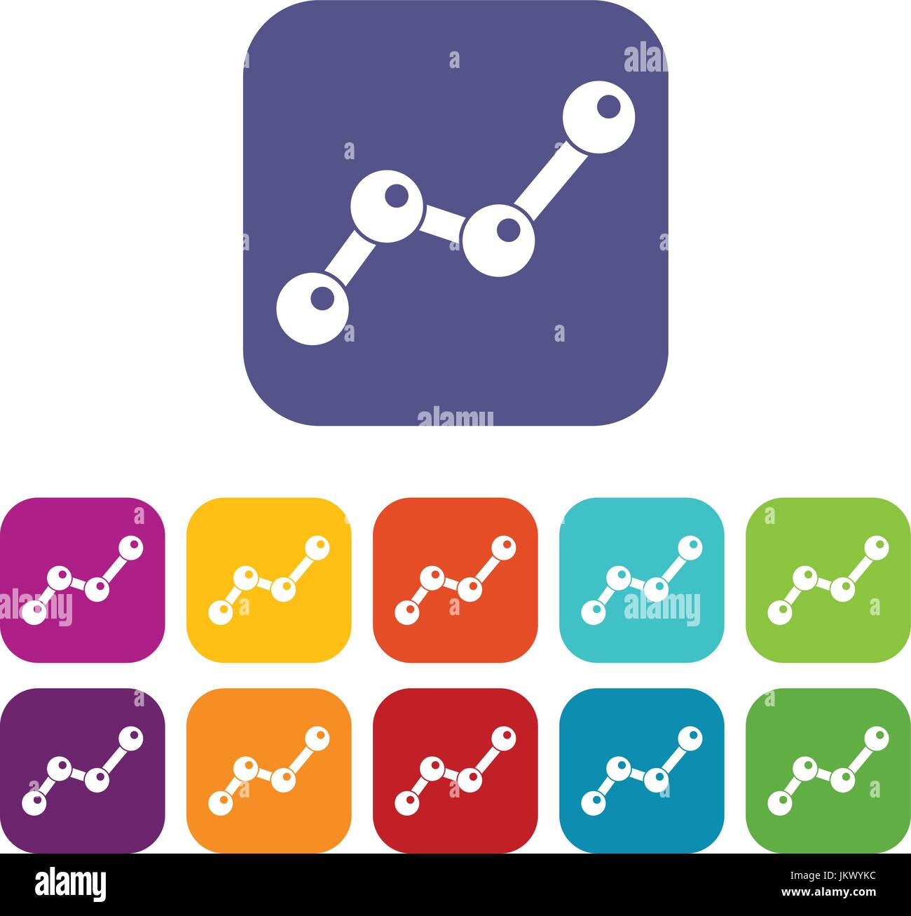 Chart statistics line icons set Stock Vector Image & Art - Alamy