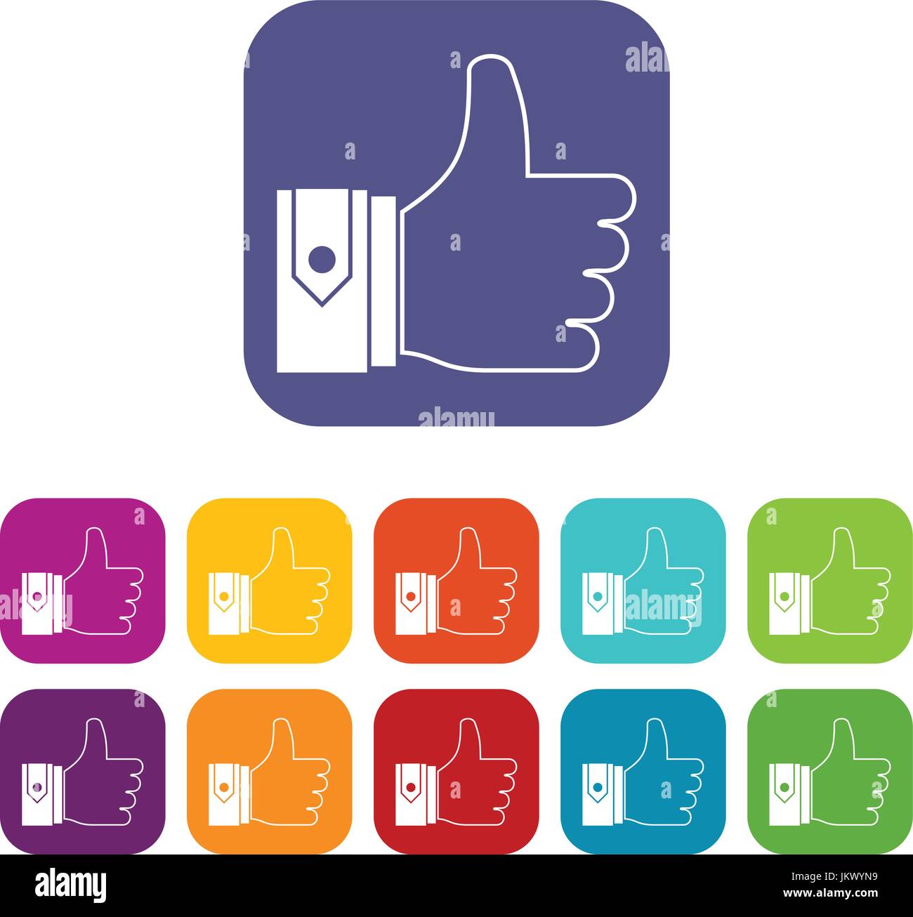 Thumbs up icons set Stock Vector Image & Art - Alamy