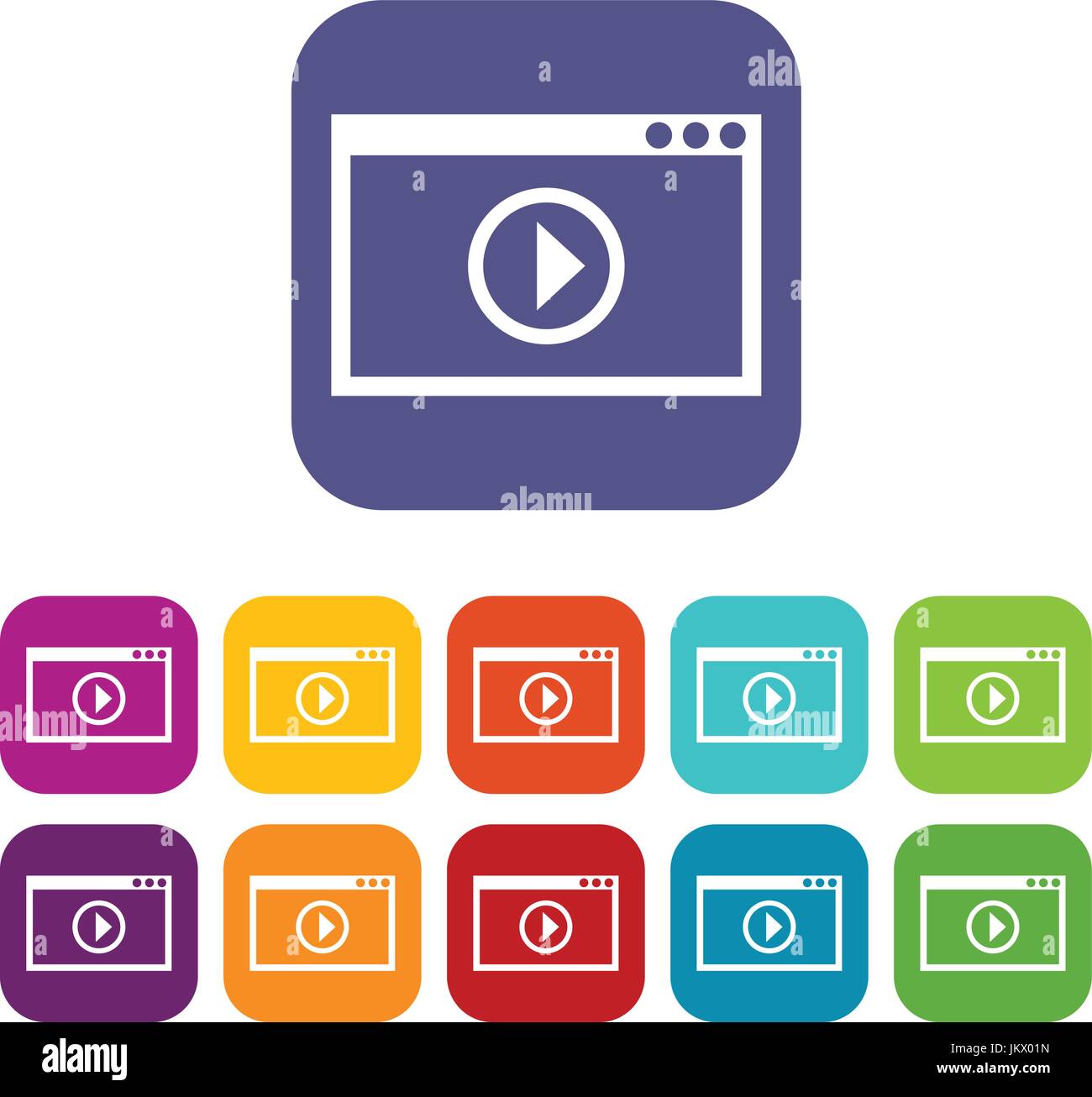 Program for video playback icons set Stock Vector Image & Art - Alamy