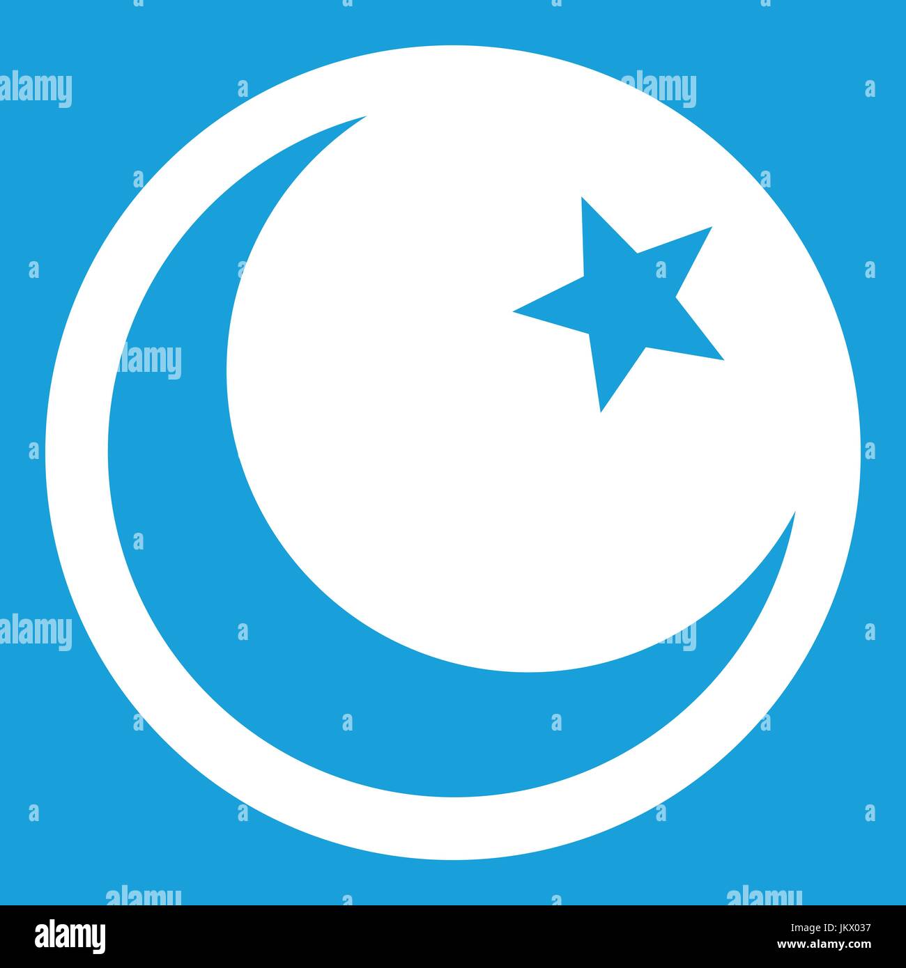 Crescent and star icon white Stock Vector Image & Art - Alamy