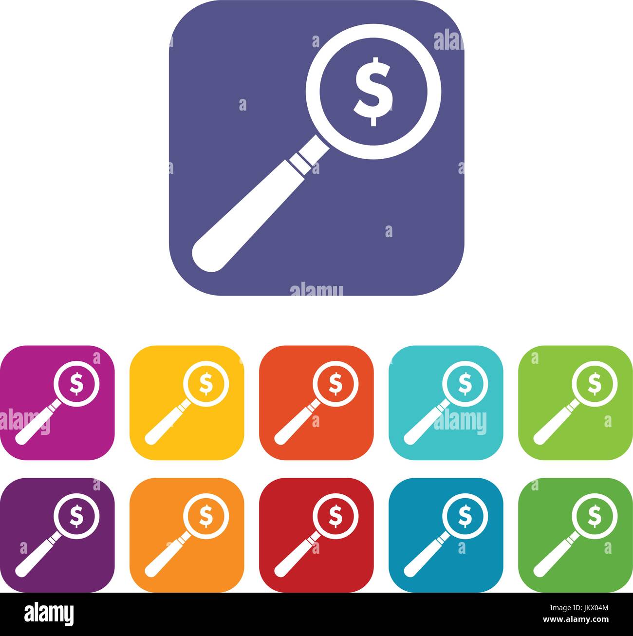Magnifier icons set Stock Vector Image & Art - Alamy