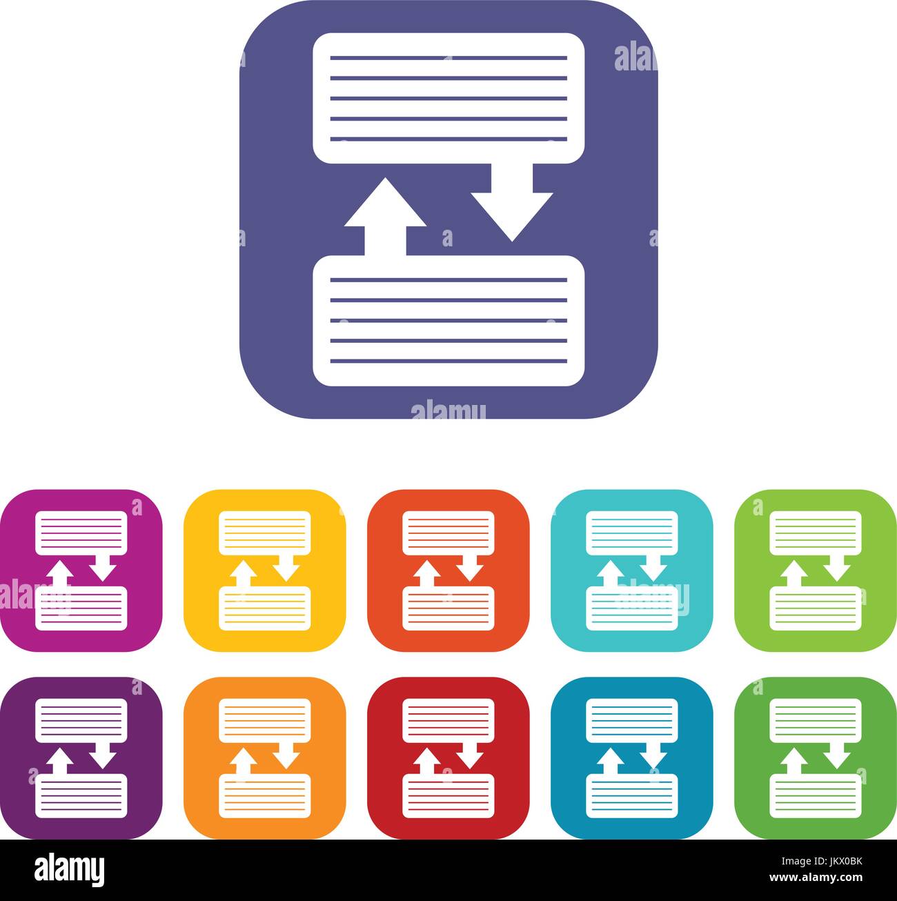Infographic blocks with arrows icons set Stock Vector Image & Art - Alamy