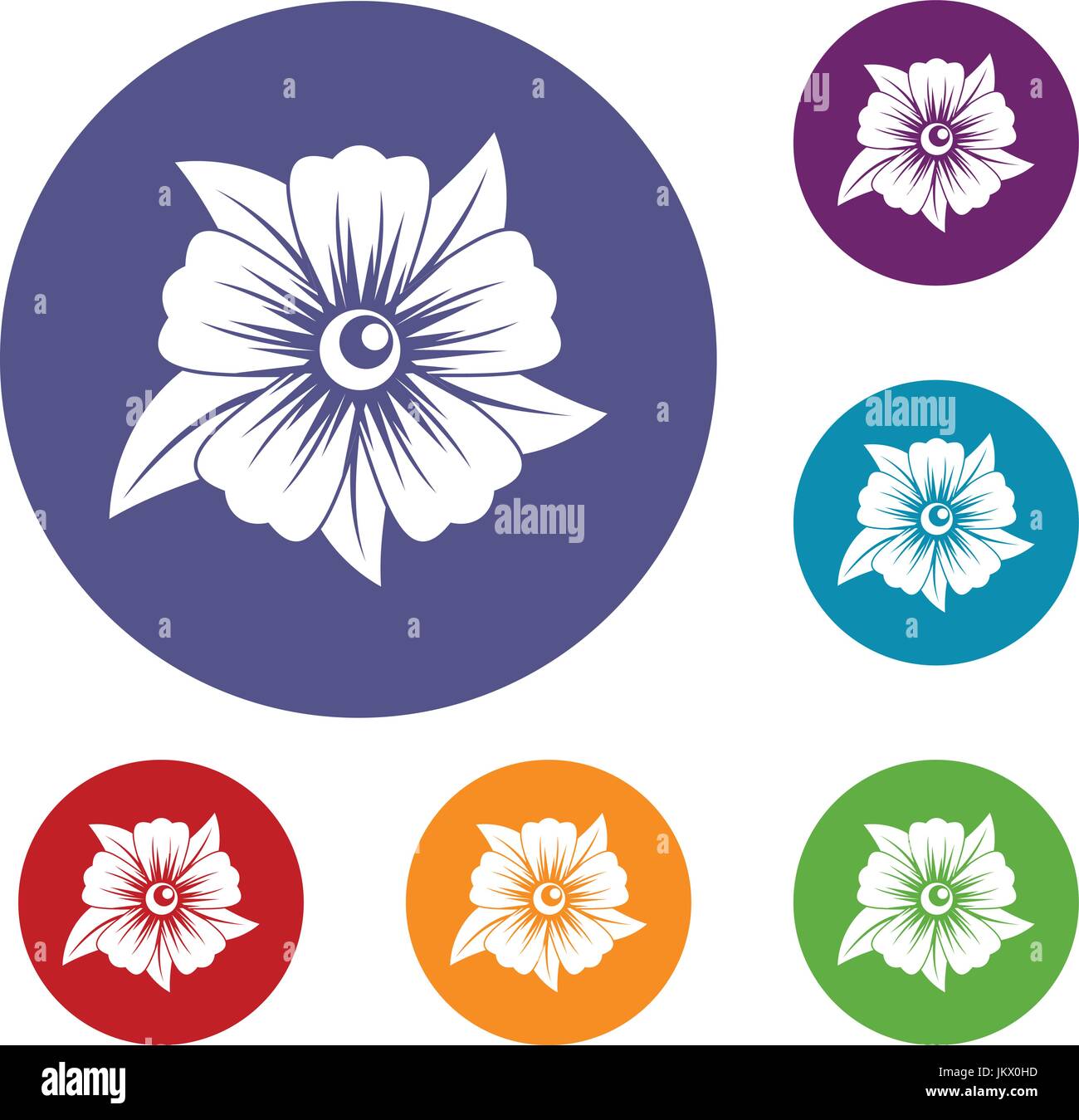 Flower icons set Stock Vector Image & Art - Alamy