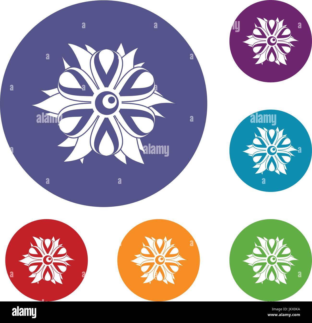 Flower icons set Stock Vector Image & Art - Alamy