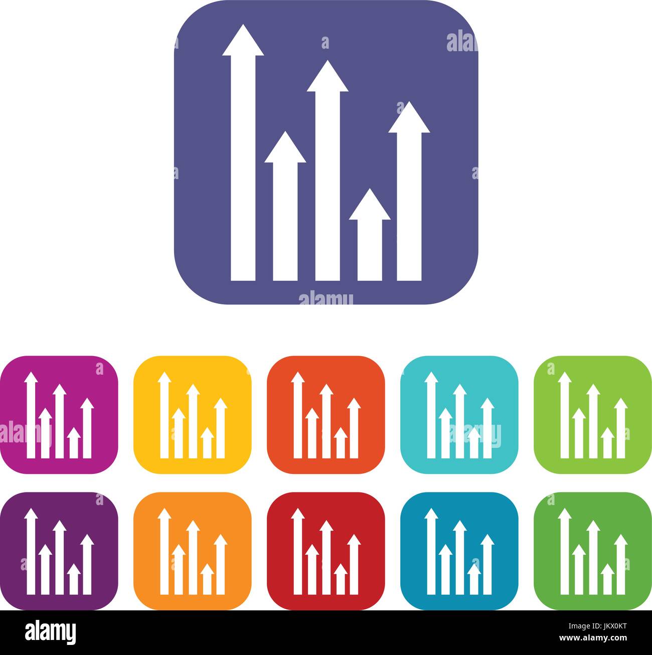 Upside growing arrows icons set Stock Vector Image & Art - Alamy