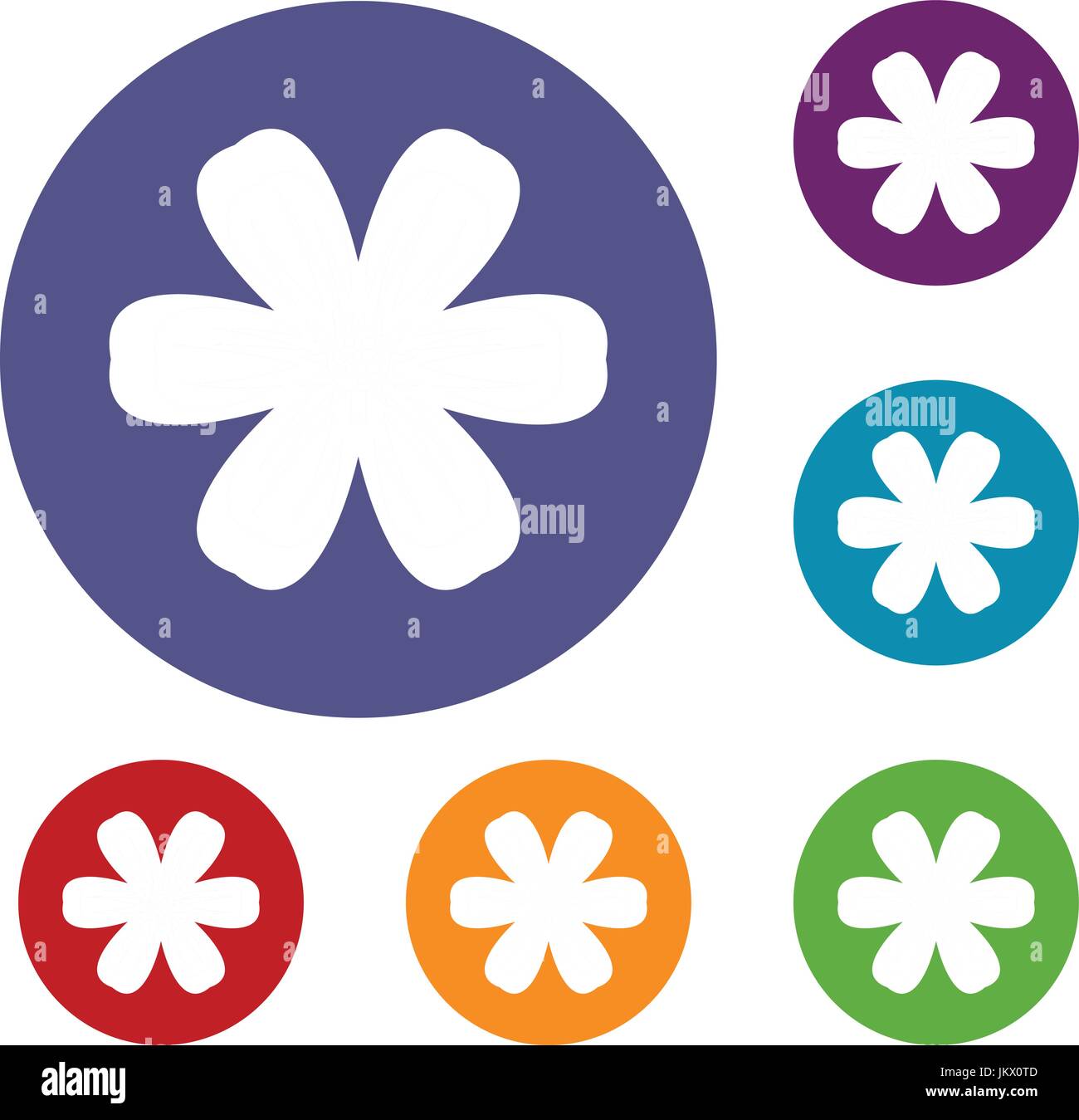 Flower icons set Stock Vector Image & Art - Alamy