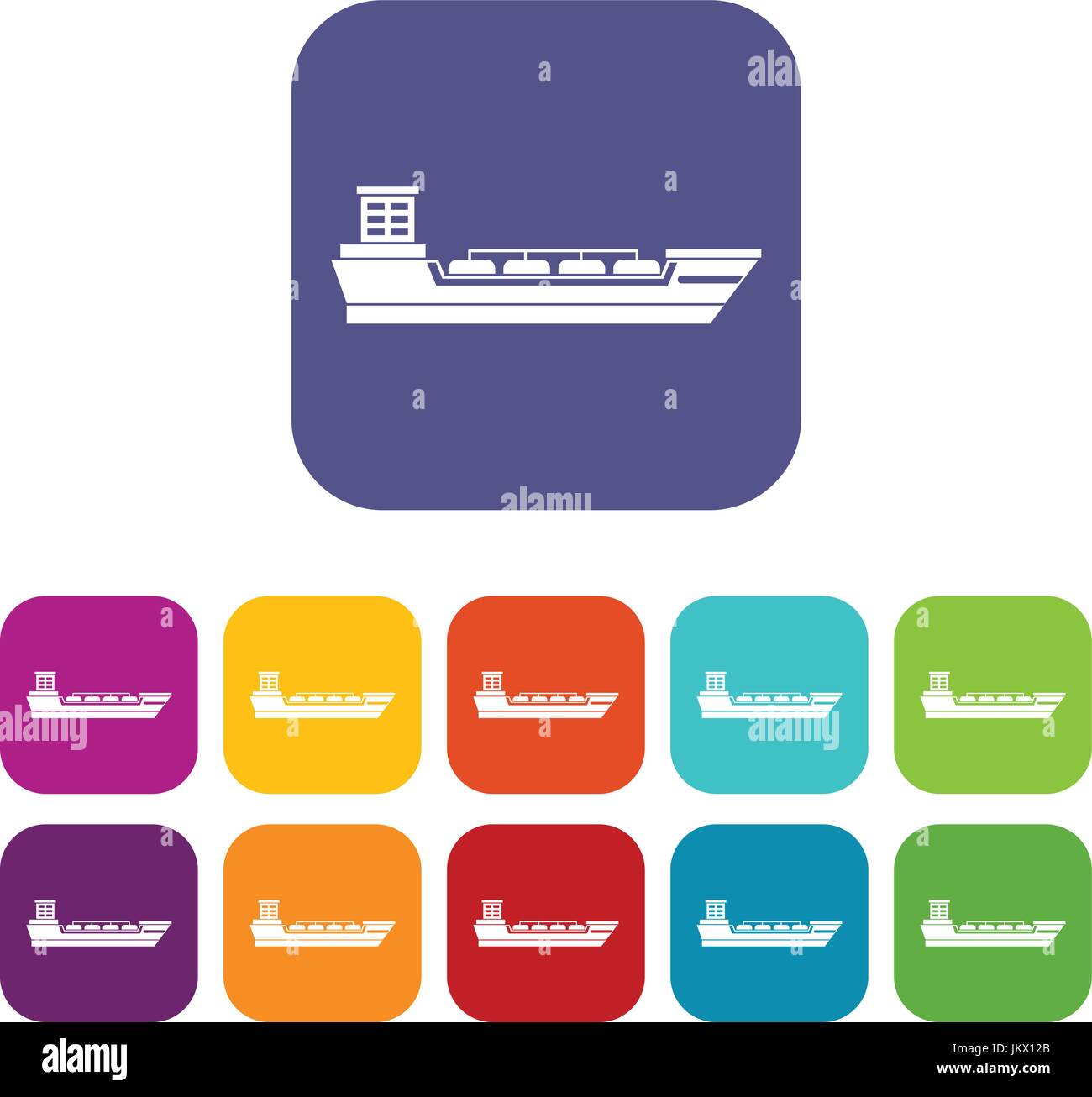 Oil tanker ship icons set Stock Vector Image & Art - Alamy