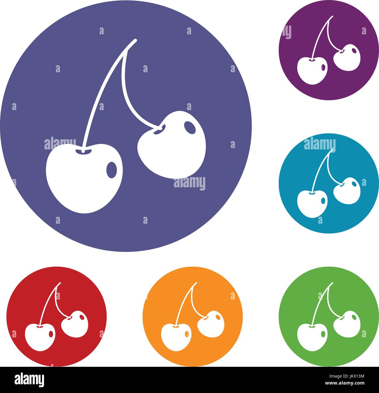 Two cherry berries icons set Stock Vector Image & Art - Alamy