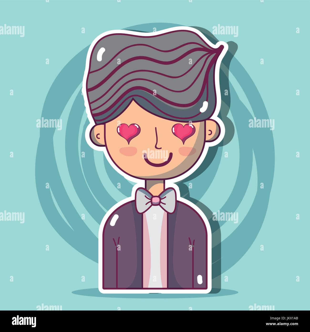 man lover with hairstyle design Stock Vector Image & Art - Alamy