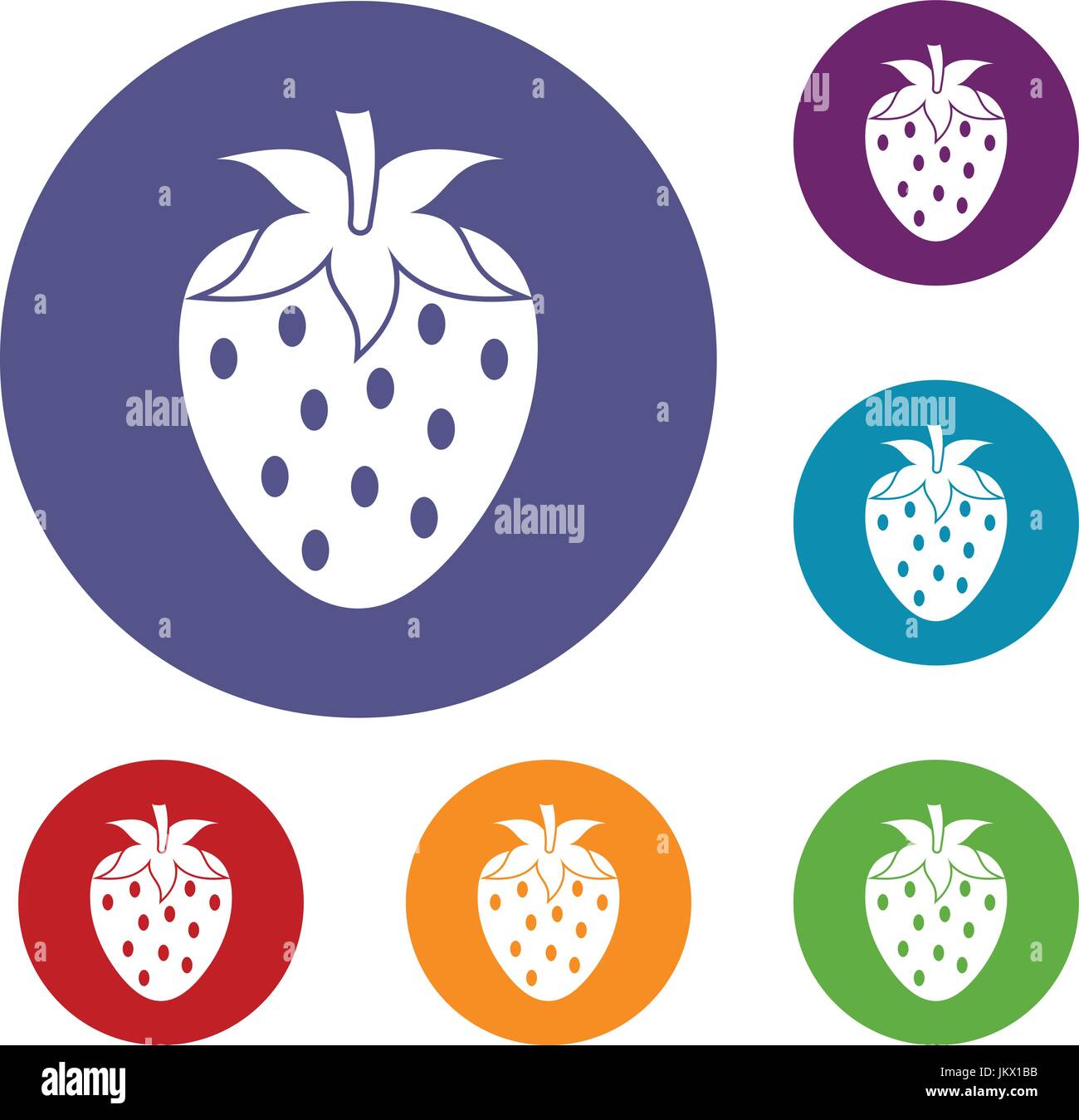 One strawberry berry icons set Stock Vector Image & Art - Alamy