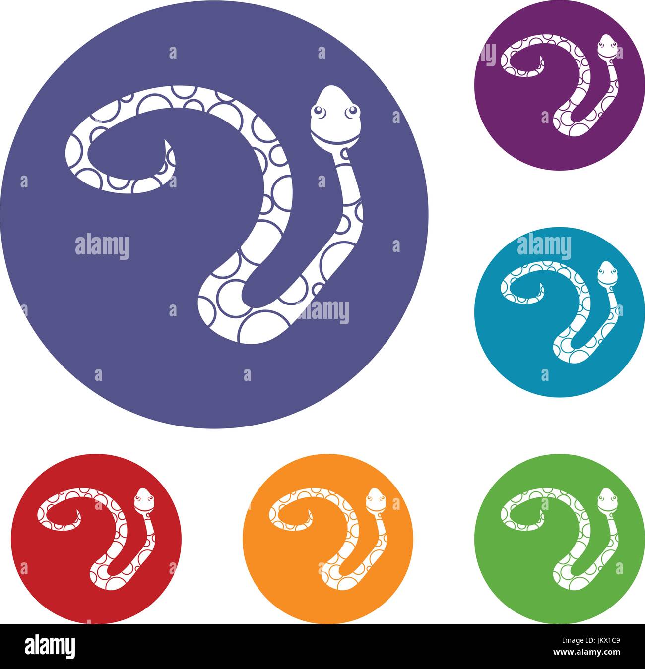 Spotted snake icons set Stock Vector Image & Art - Alamy