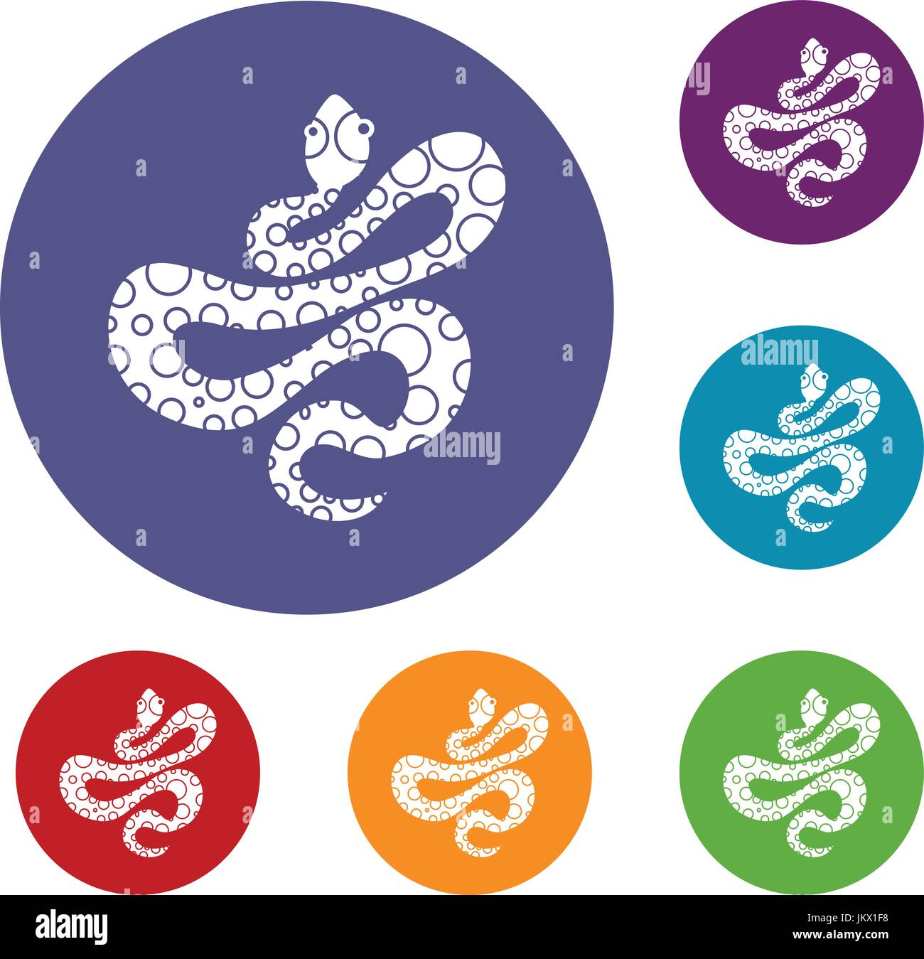 Black dotted snake icons set Stock Vector Image & Art - Alamy