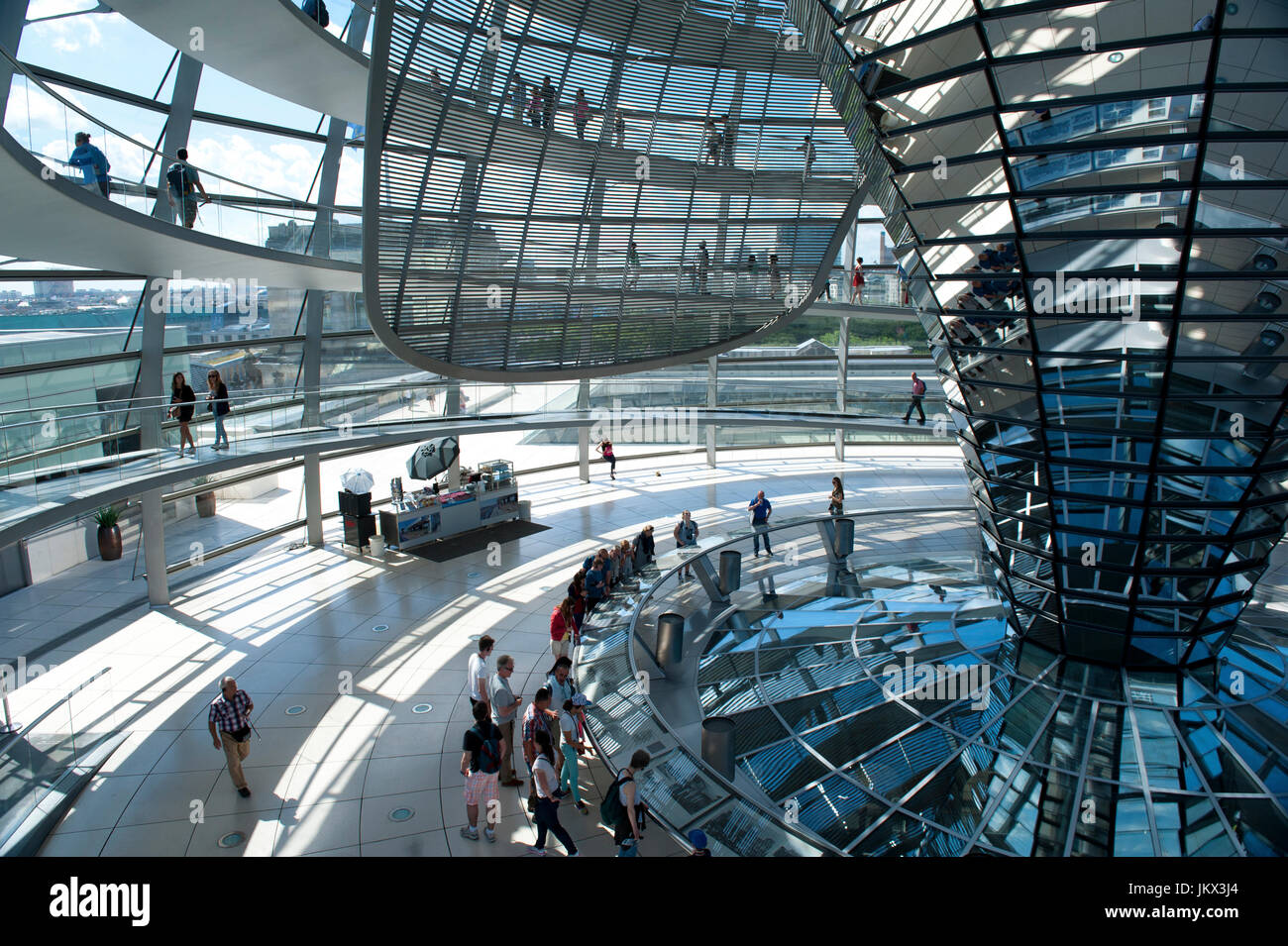 Interior of Reichstag glass dome, Berlin, Germany Stock Photo - Alamy