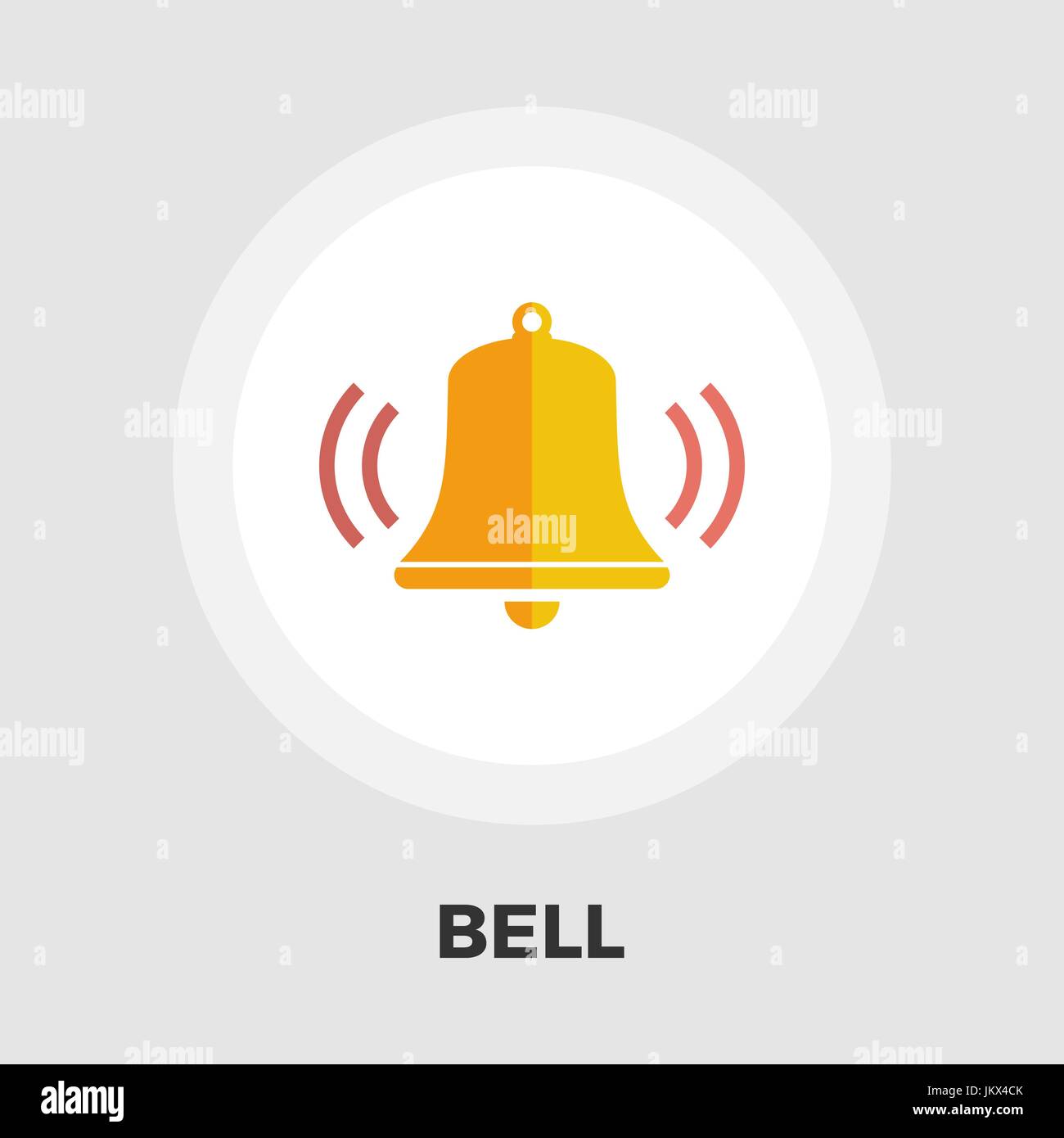 Bell icon vector. Flat icon isolated on the white background. Editable ...