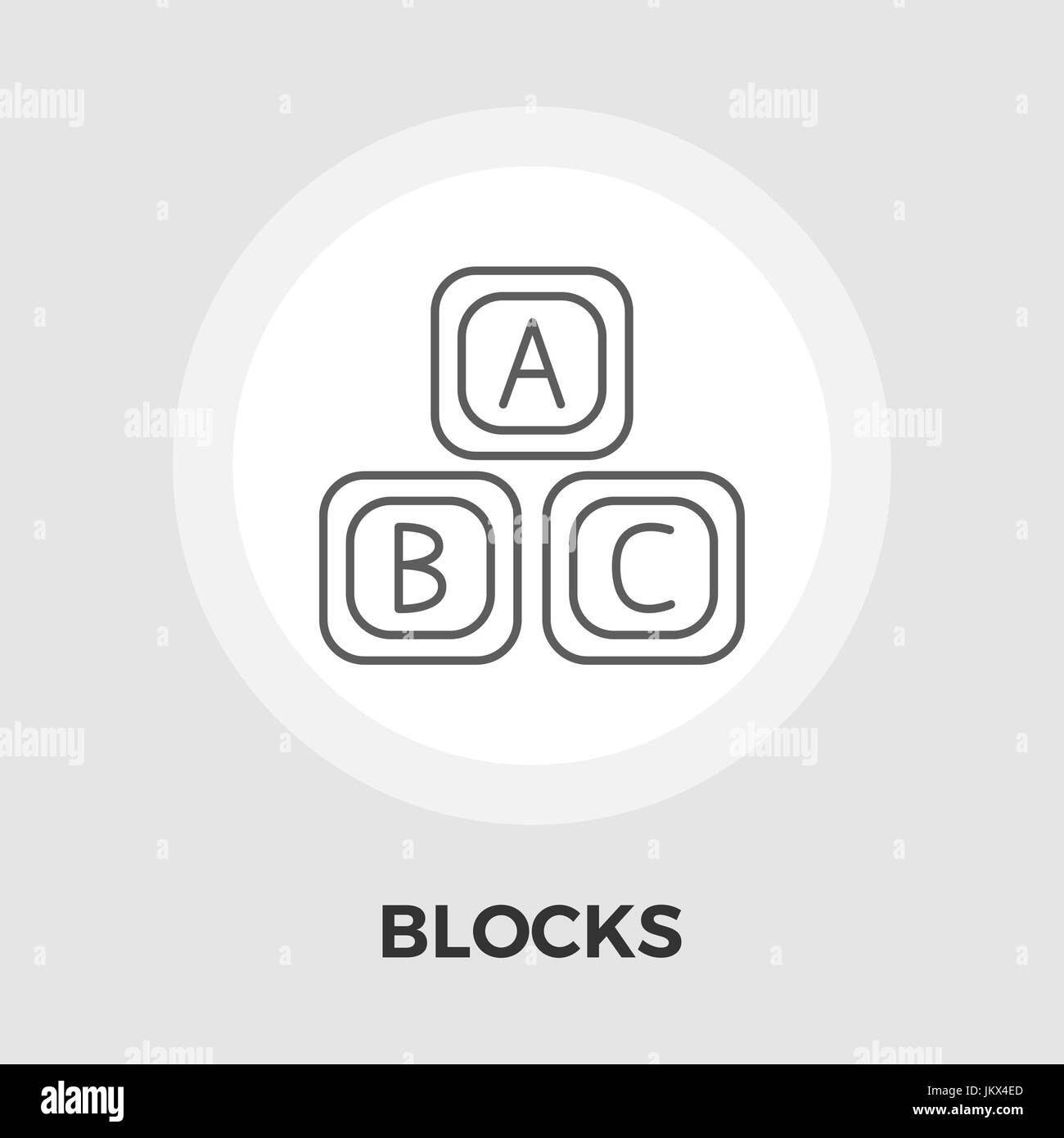 Blocks icon vector. Flat icon isolated on the white background ...