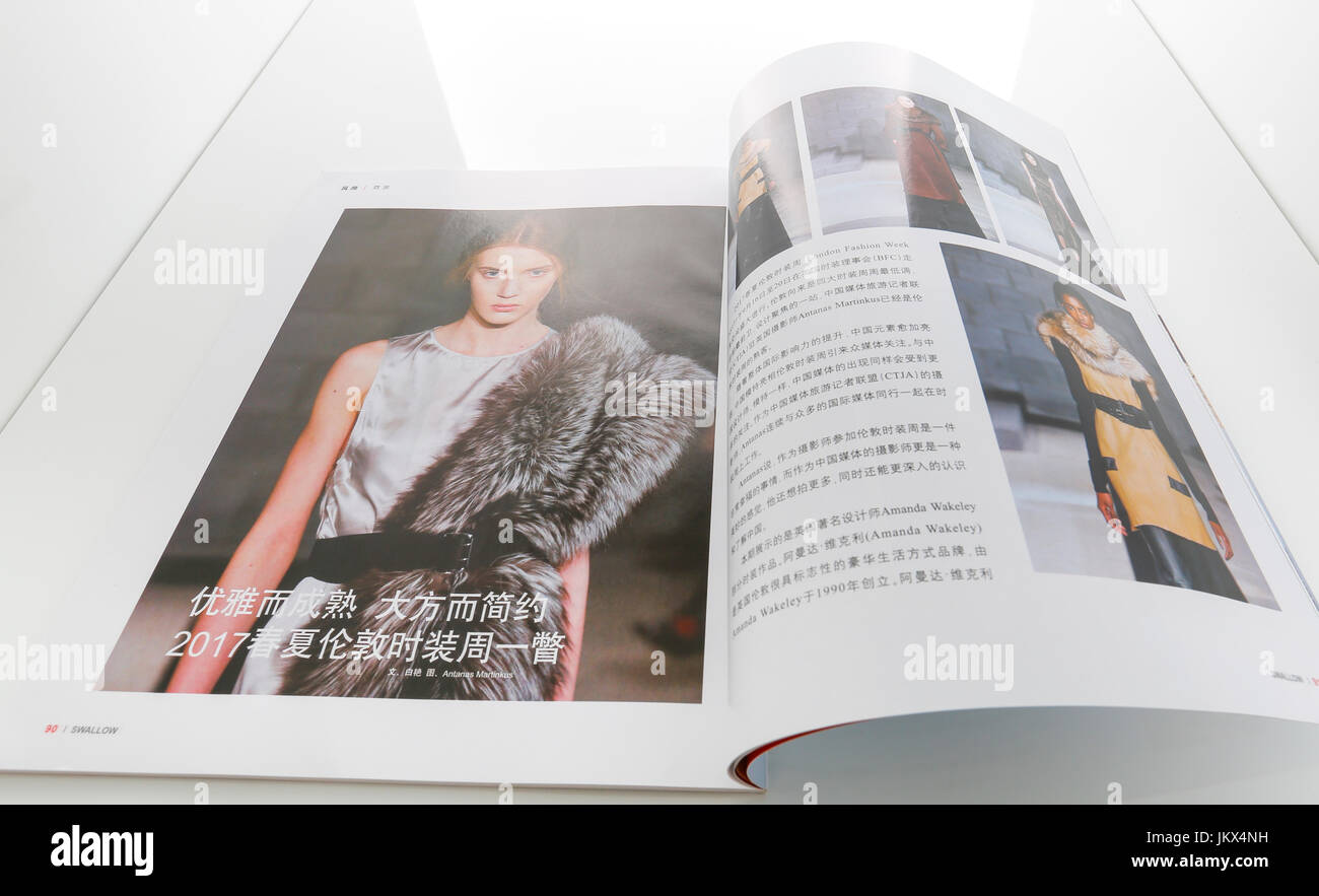 Fashion life style magazine in China with images from London Fashion ...