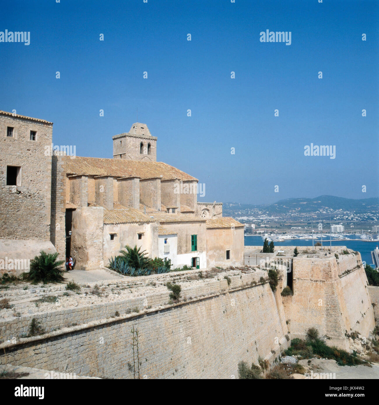 Blick auf die Villegaignon Street in Mdina auf Malta, Spanien 1980er ...