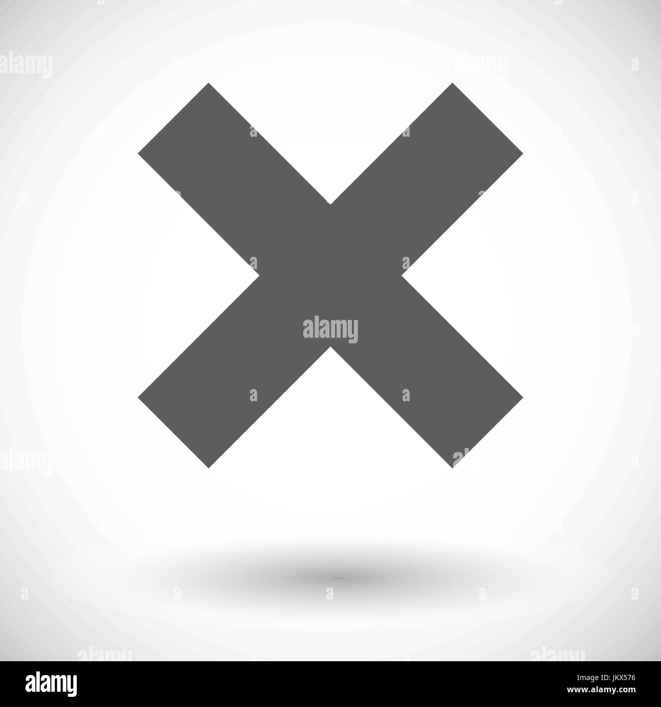 Delete. Single flat icon on white background. Vector illustration Stock ...