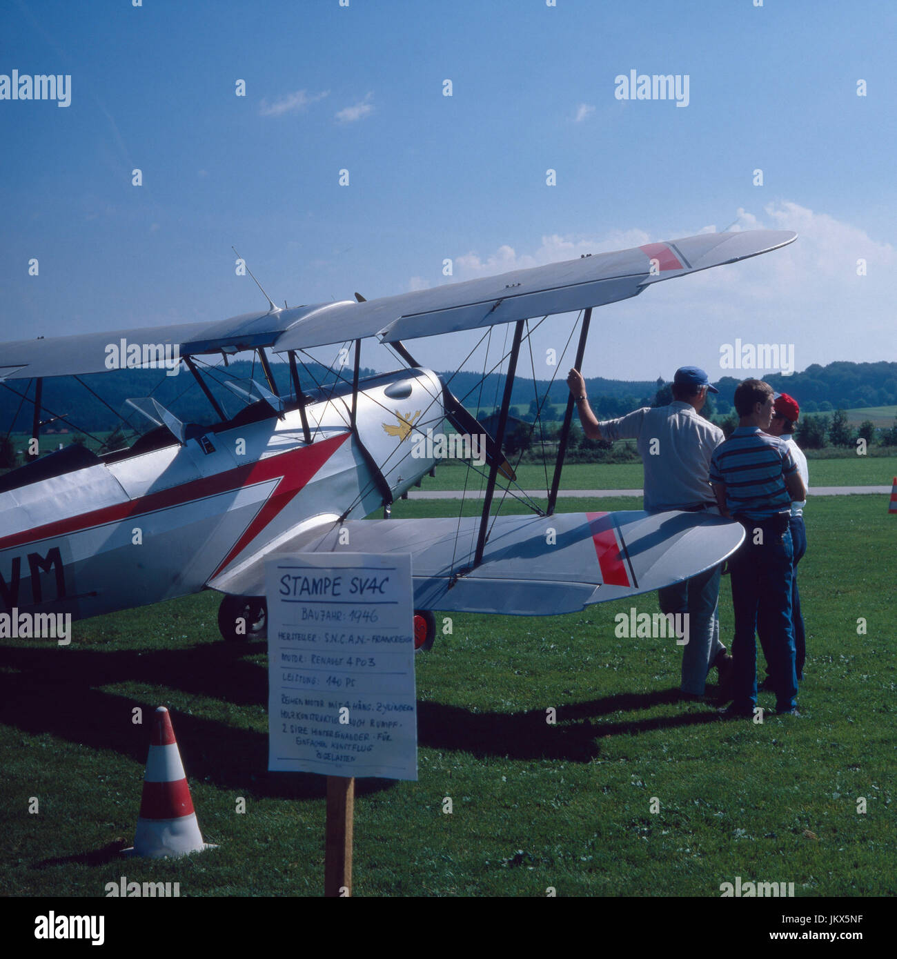 Stampe SV4C Doppeldecker, 1980er Jahre. Stampe SV4C biplane, 1980s ...