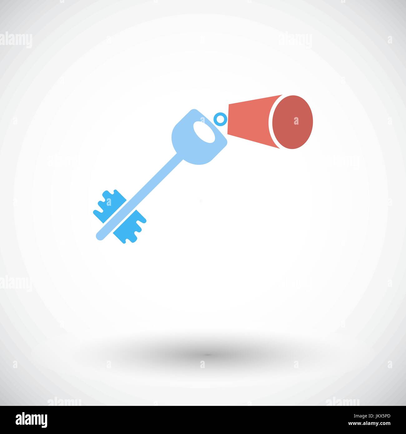 Key. Single flat icon on white background. Vector illustration Stock ...