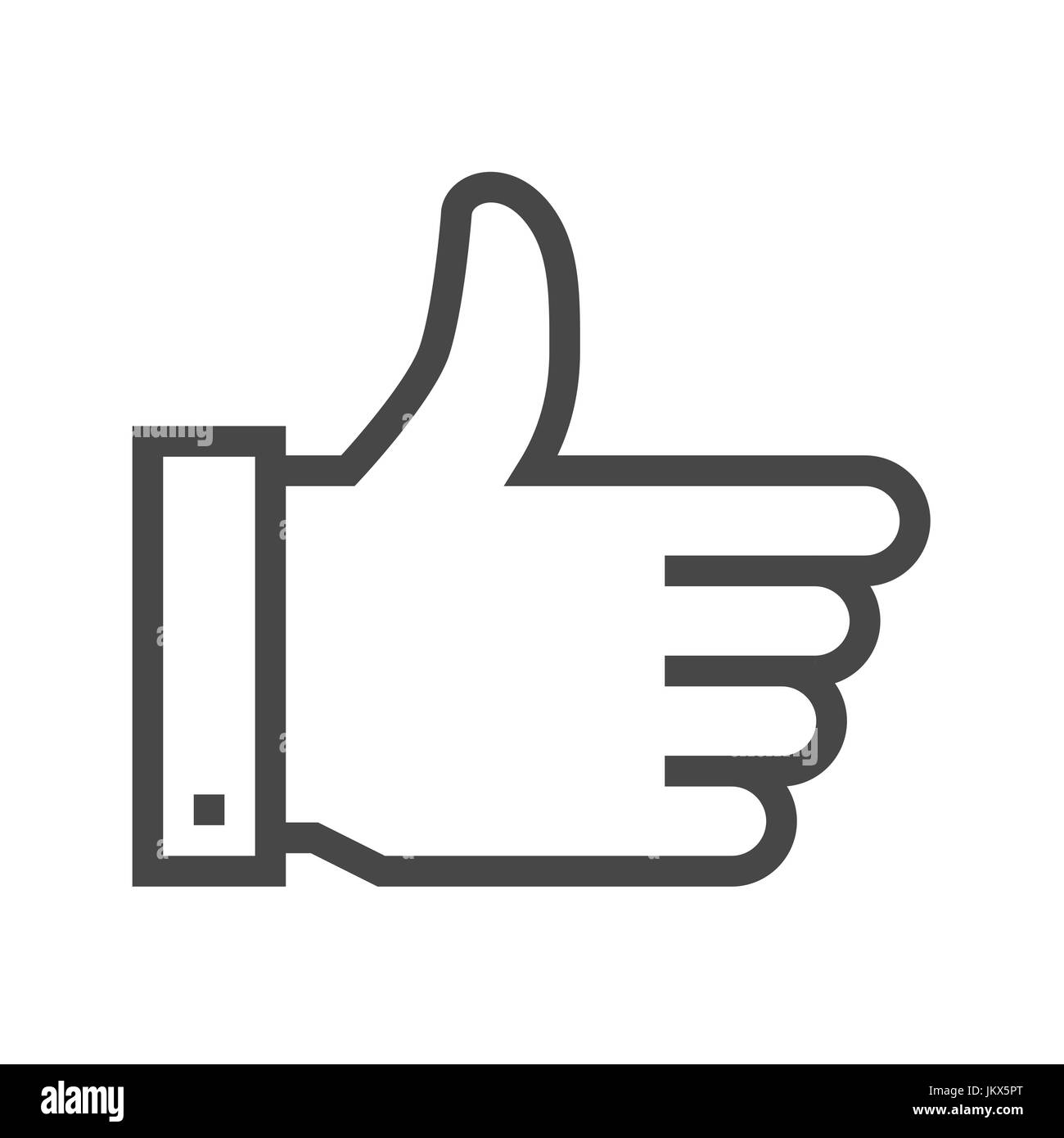 Like Thin Line Vector Icon. Flat icon isolated on the white background ...