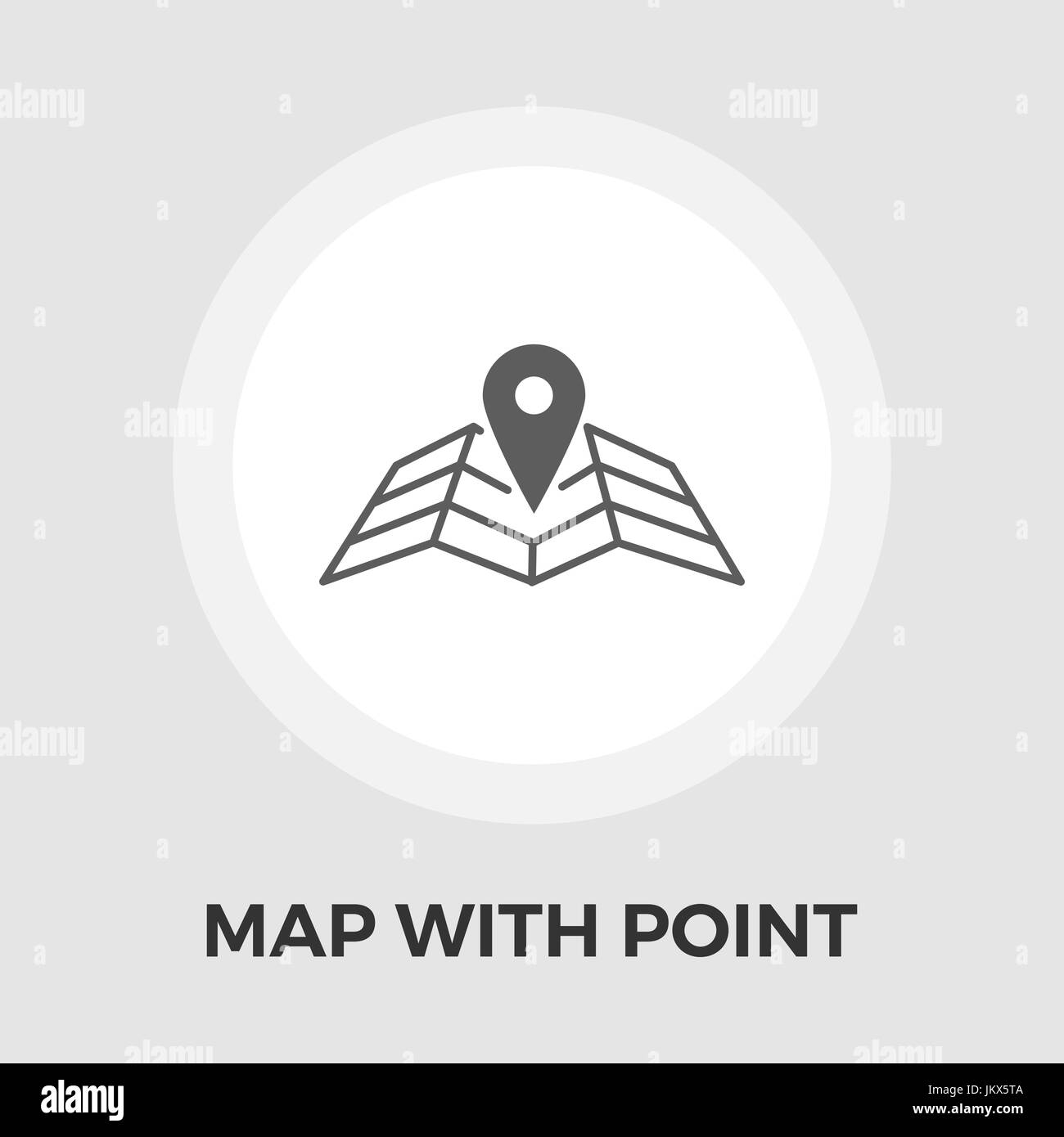 Map with point icon vector. Flat icon isolated on the white background ...