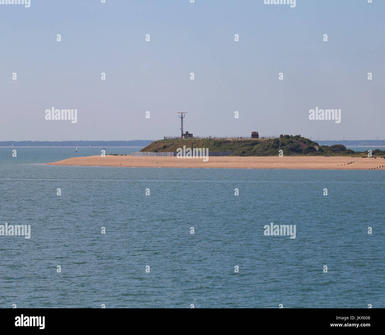 Fort Gilkicker in The Solent from offshore Stock Photo - Alamy