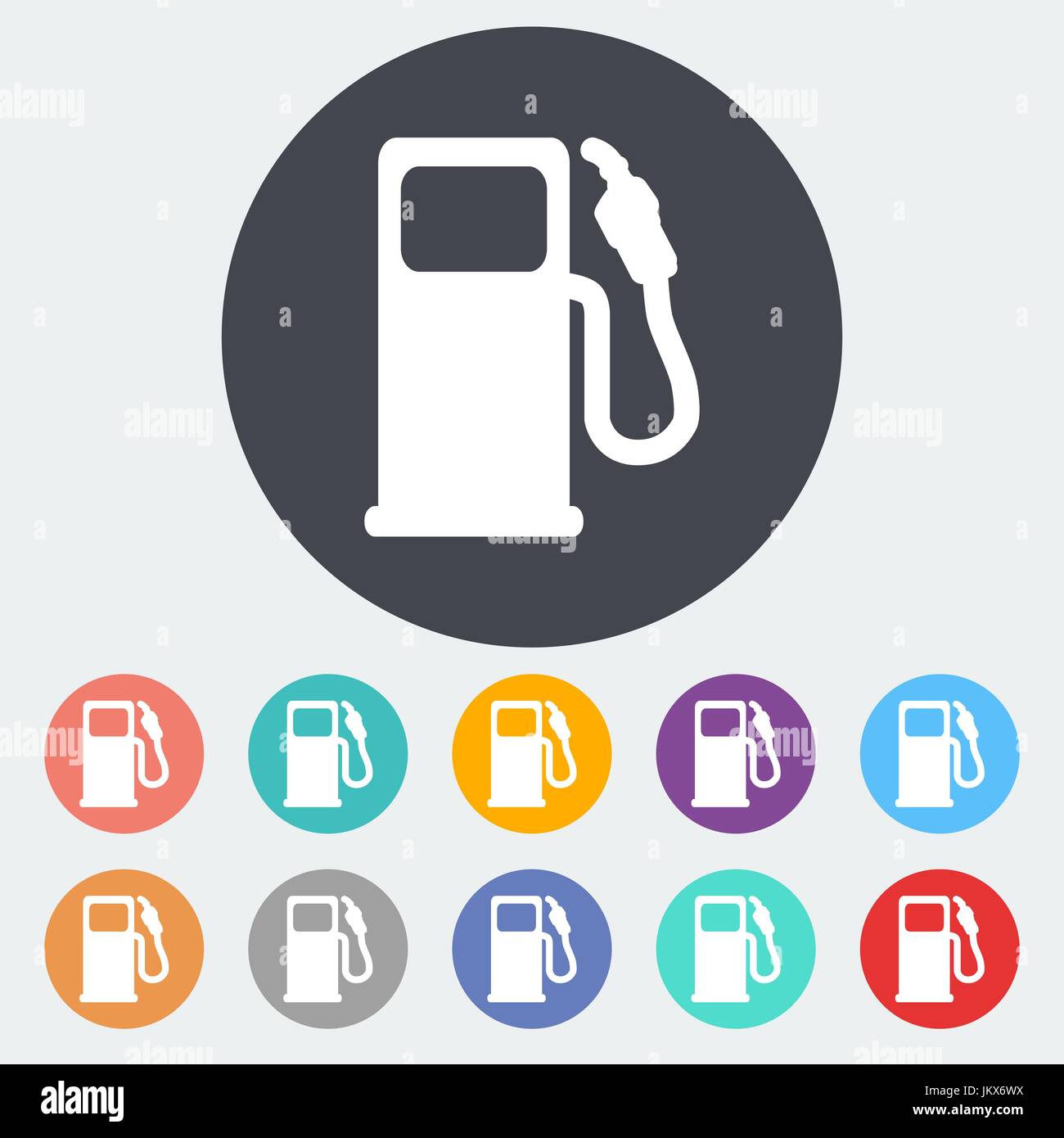 Fuel. Single flat icon on the circle. Vector illustration Stock Vector ...
