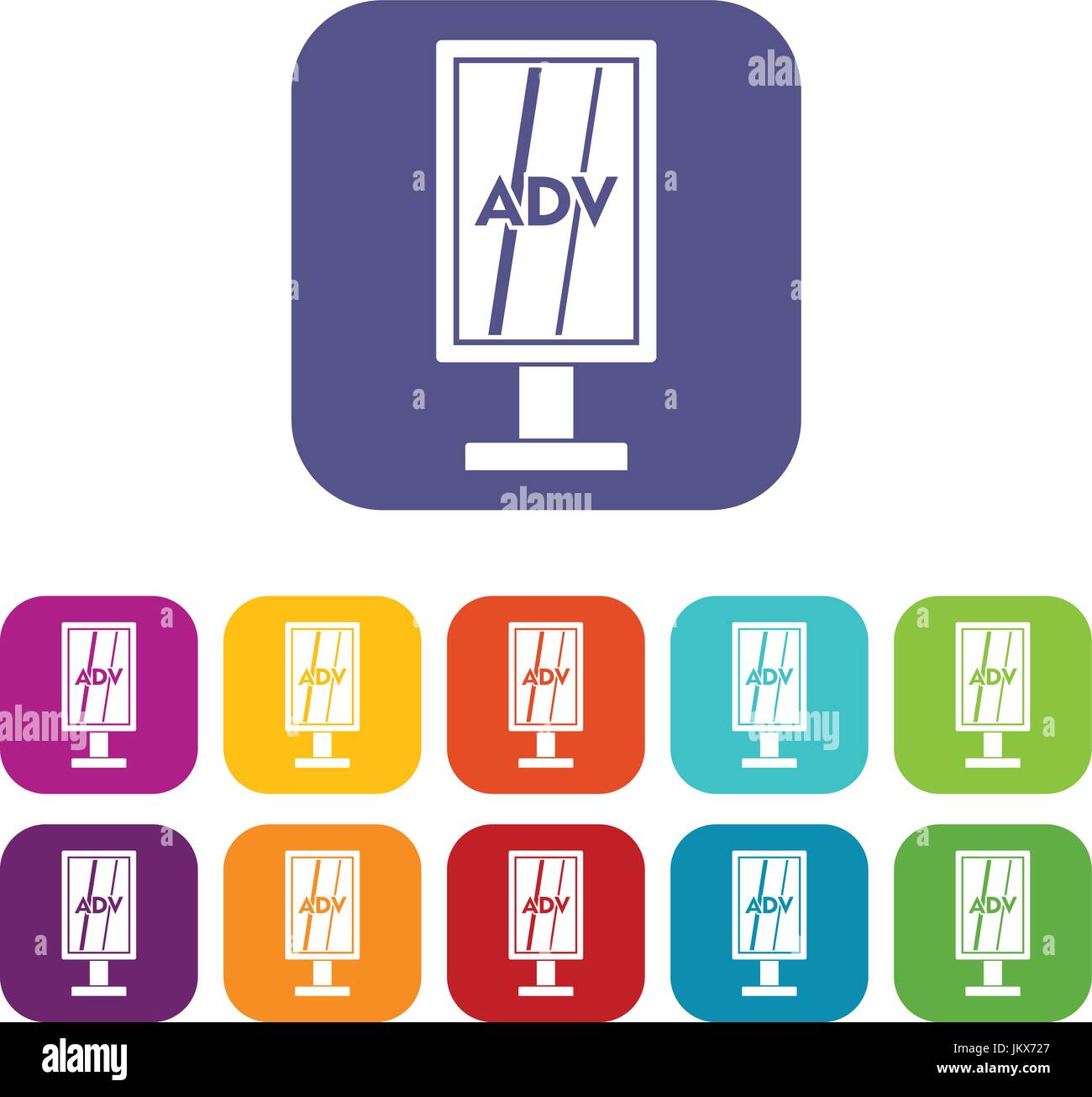 Advertising stand icons set Stock Vector Image & Art - Alamy