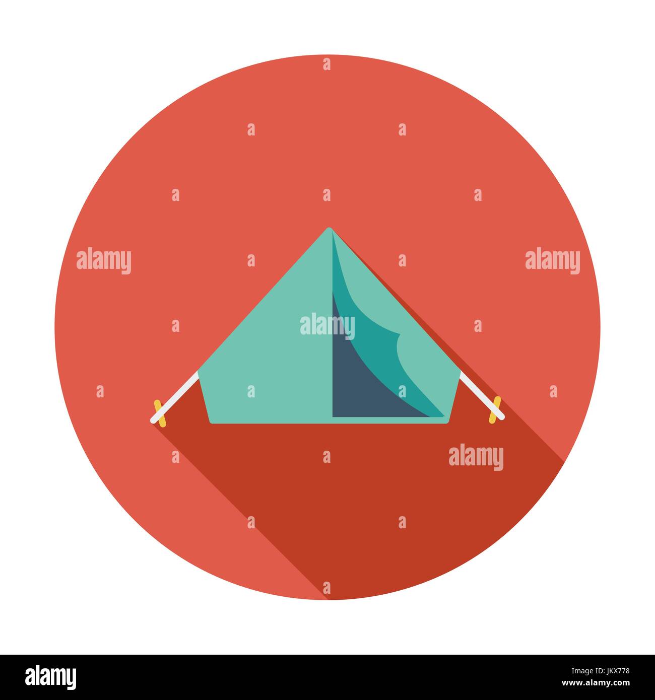 Yellow tourist tent icon isolated Cut Out Stock Images & Pictures - Alamy