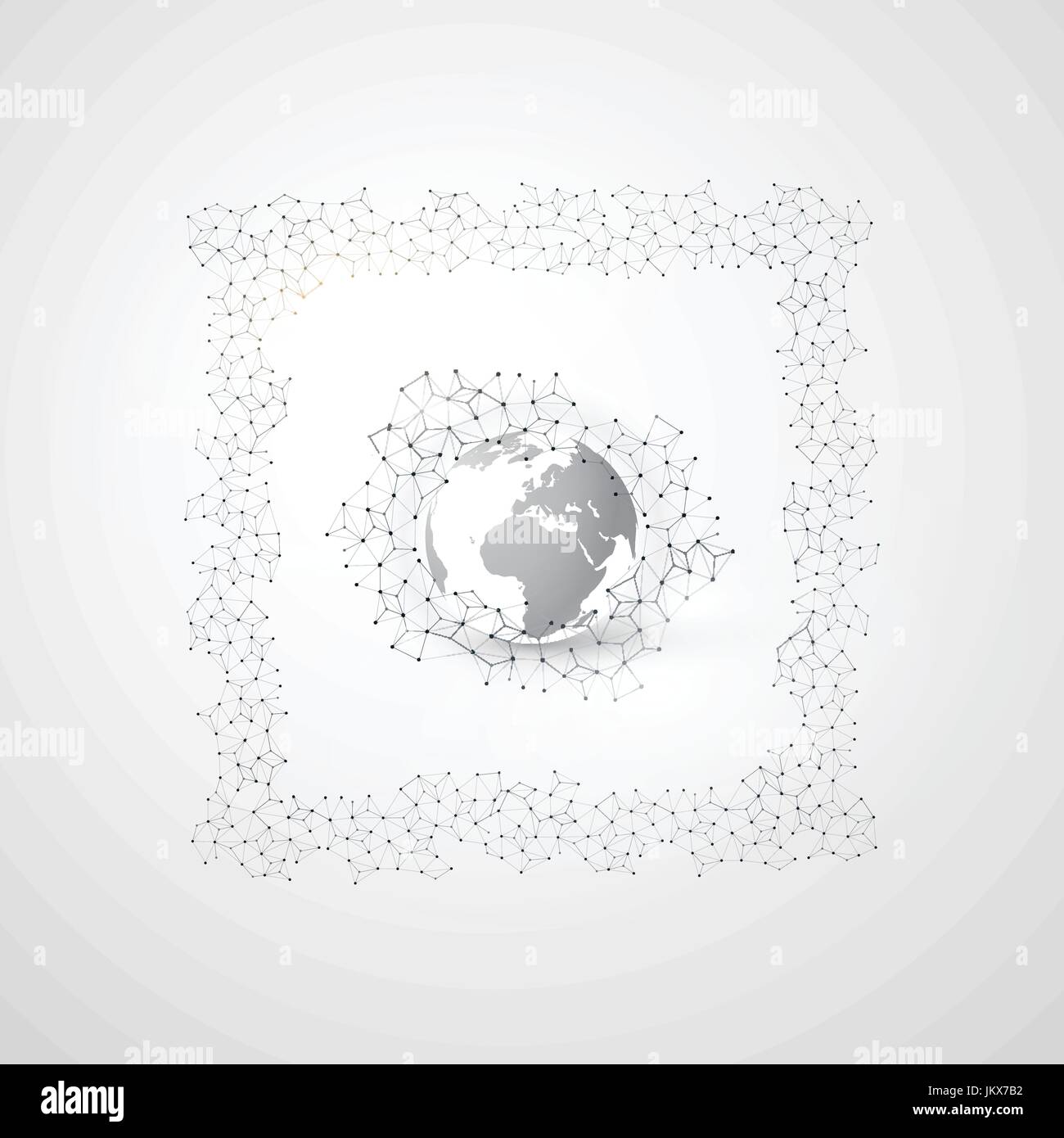 Abstract Cloud Computing and Global Network Connections Concept Design ...