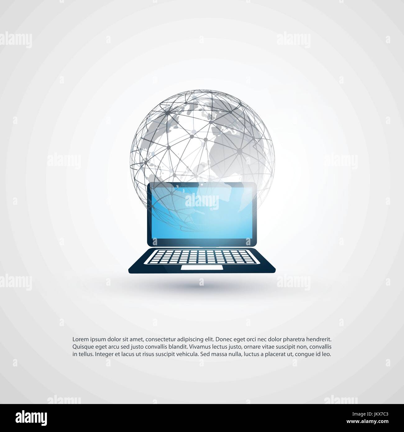 Abstract Cloud Computing and Global Network Connections Concept Design ...