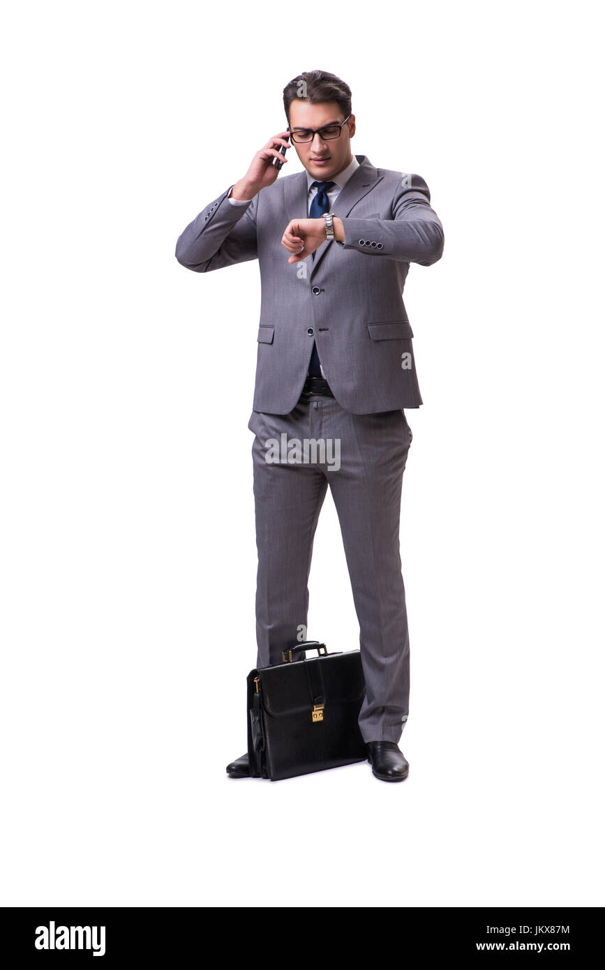 Young businessman isolated on white background Stock Photo - Alamy