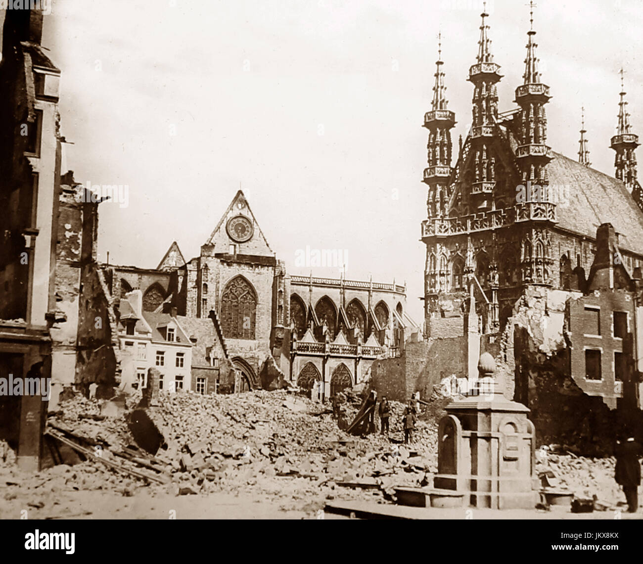 WW1 damage, Leuven, Belgium Stock Photo - Alamy