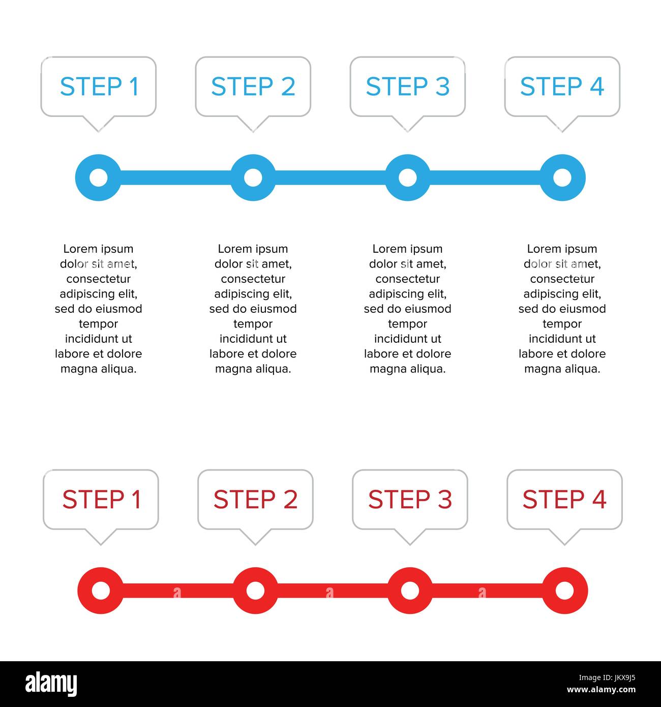 Step one two three four progress bar vector Stock Vector Image & Art ...