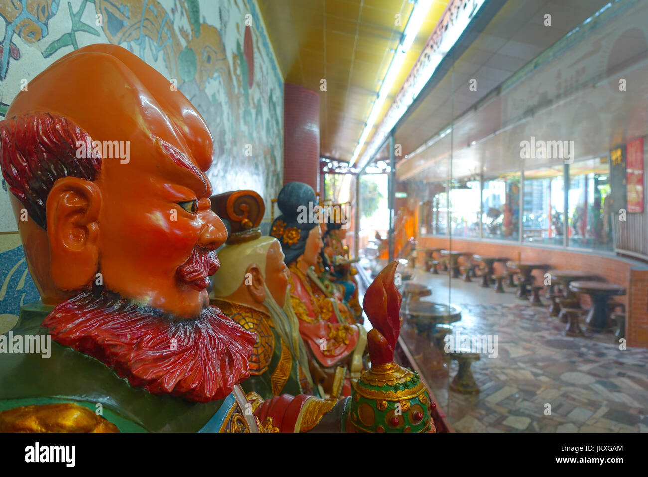 HONG KONG, CHINA - JANUARY 26, 2017: Tsz wan temple, with a hell ...