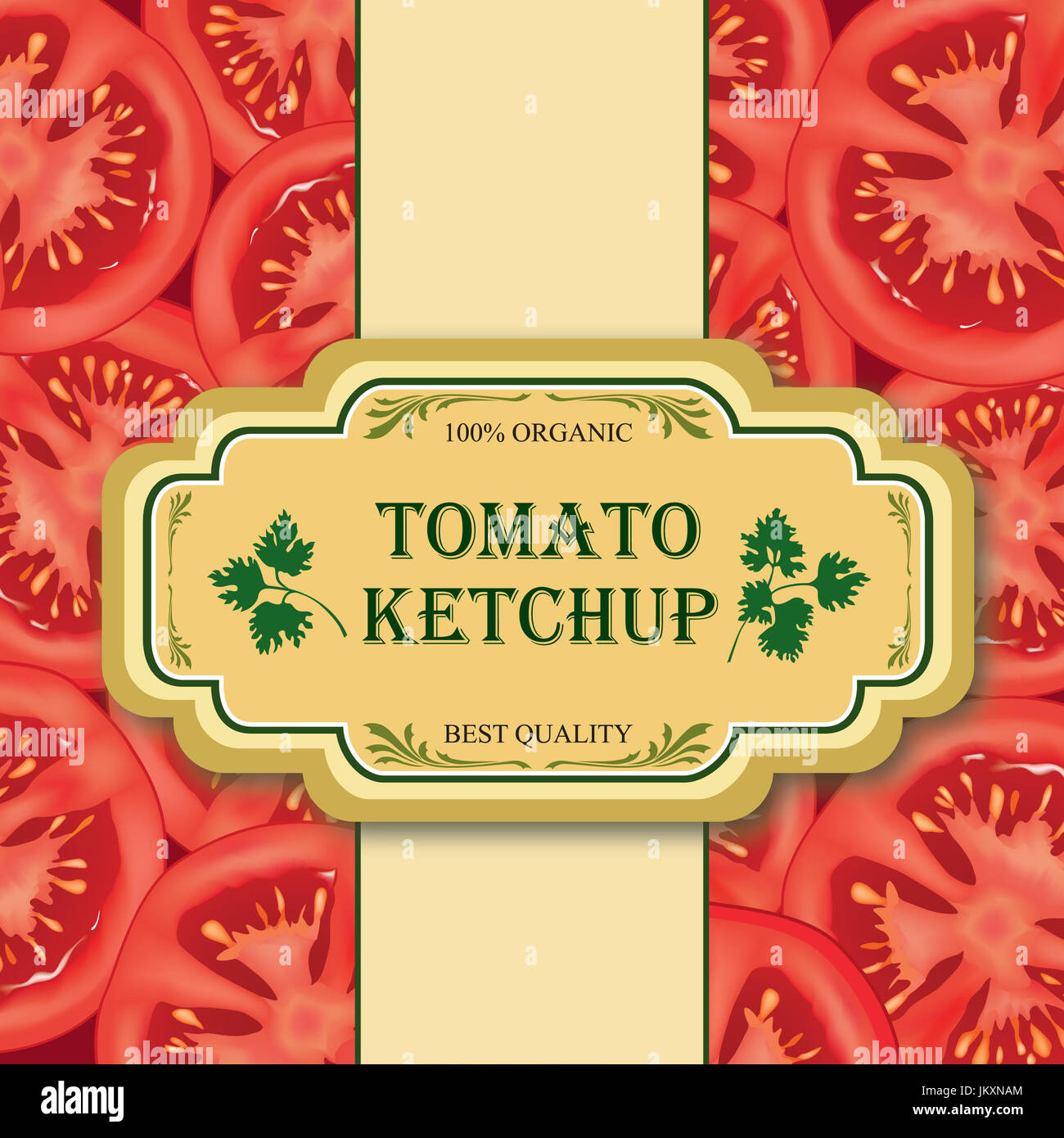 Tomato slice label. Vegetable sign. Farm fresh natural product tomatoes ...
