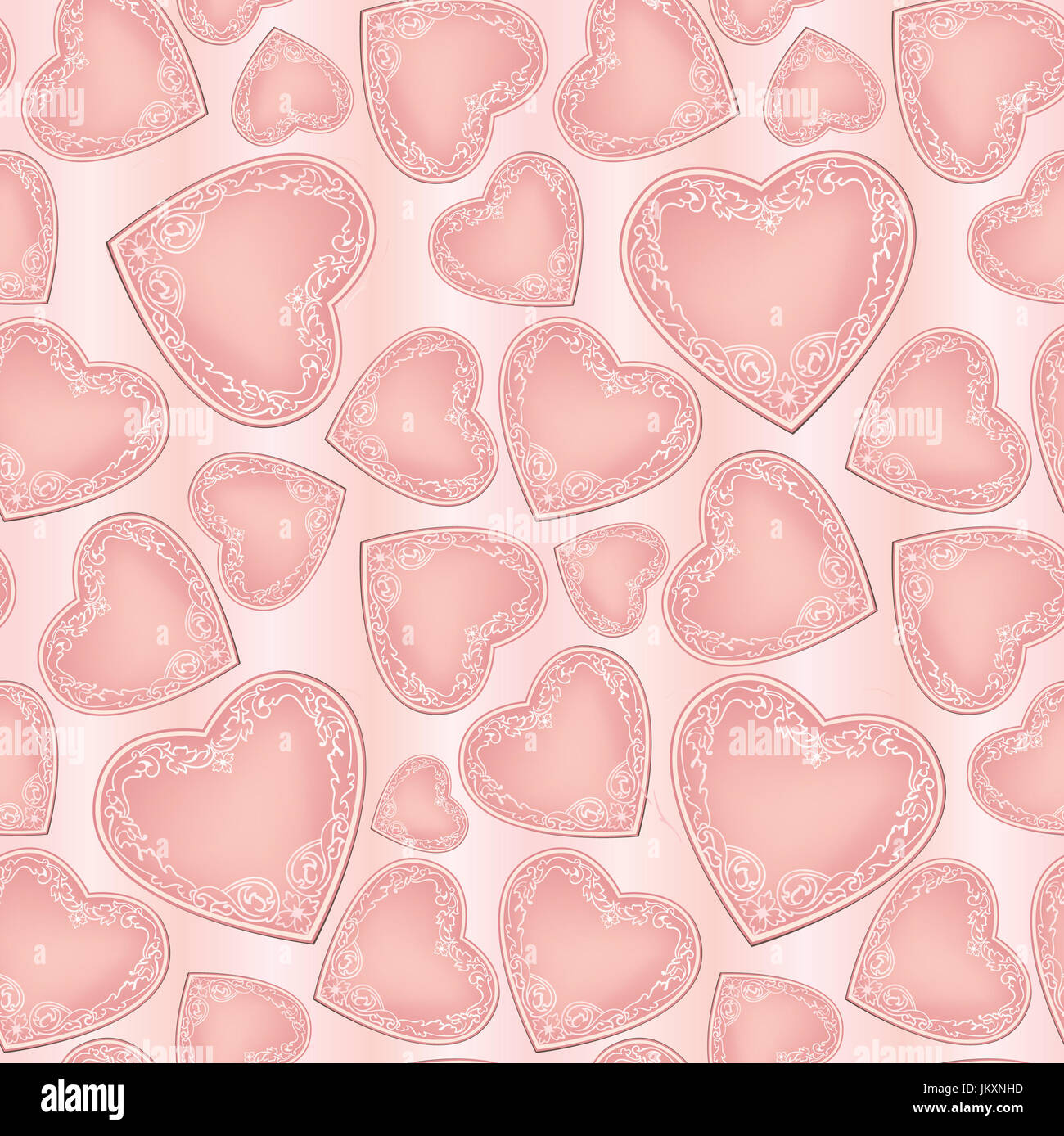 Love heart seamless pattern Valentine day holiday background Stock ...