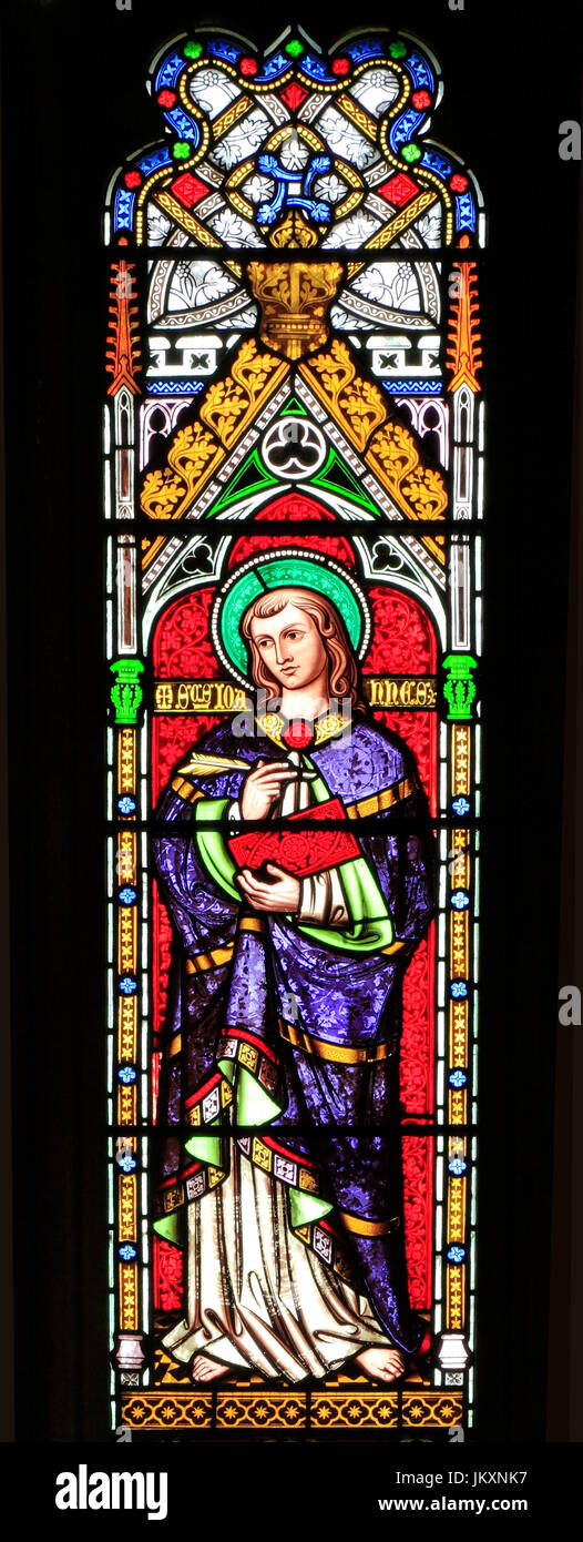 Saints stained glass window hi-res stock photography and images - Alamy